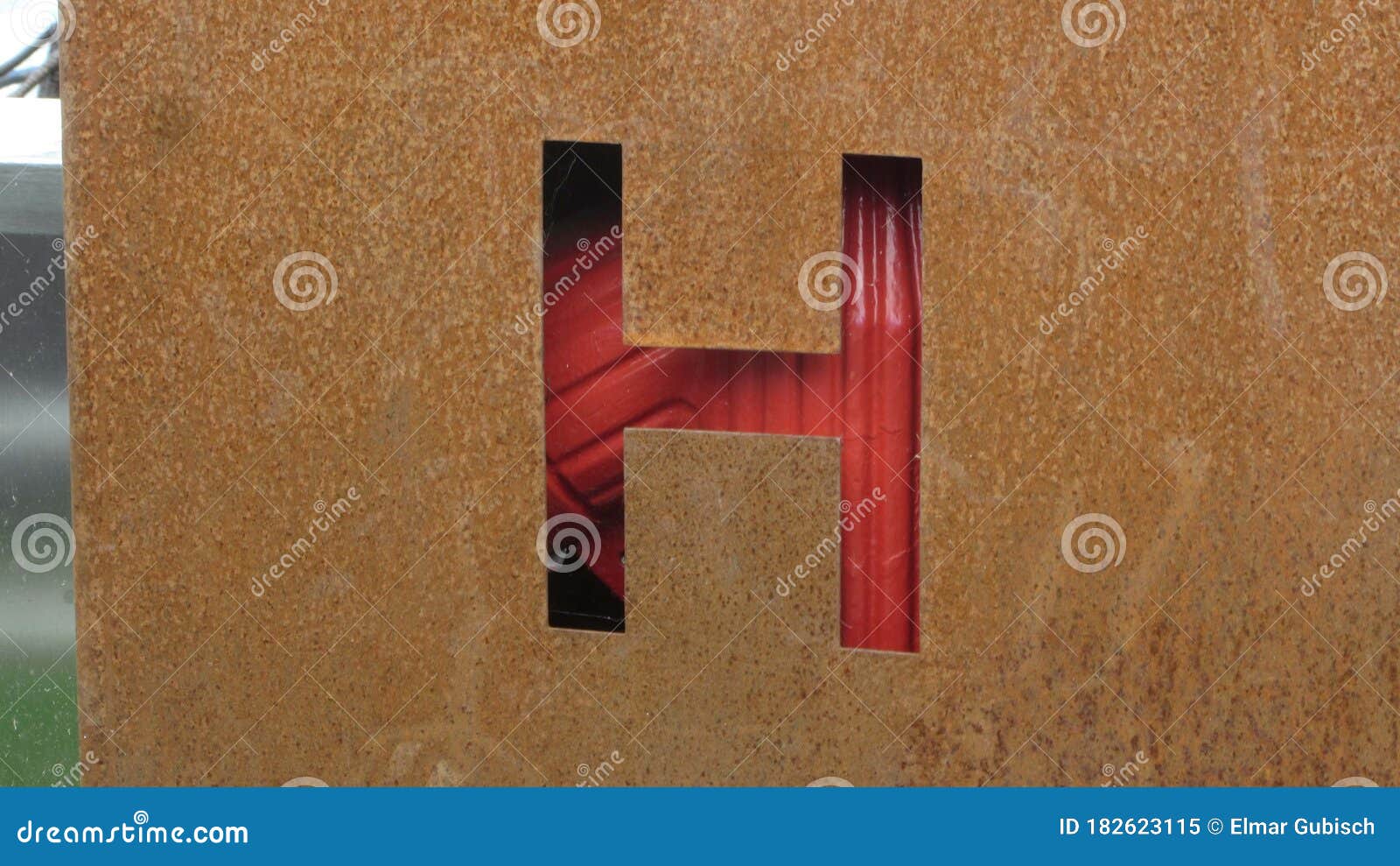 The Letter `H` on a Rusty Material Stock Image - Image of communicating ...