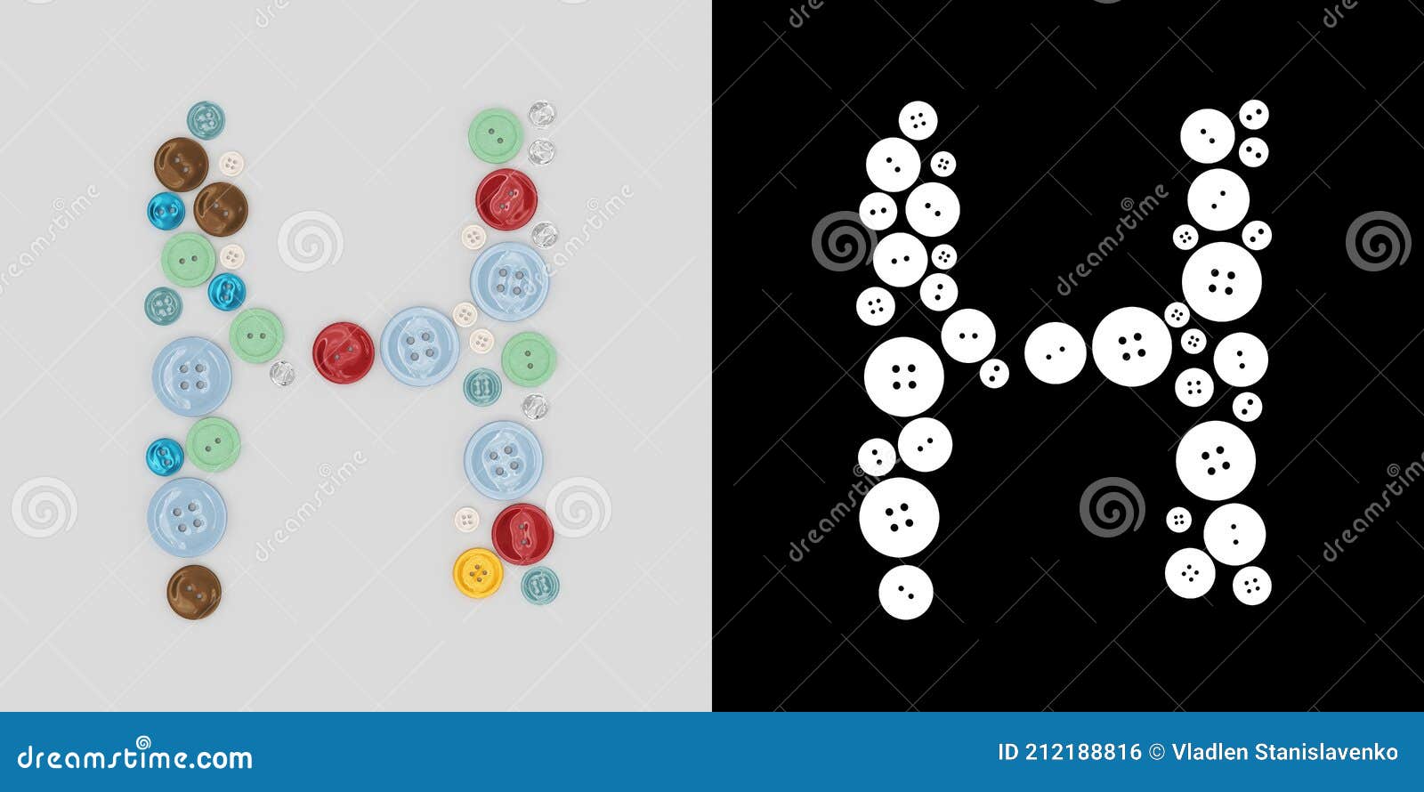 Letter E Of Sewing Button Alphabet. Alphabet From Buttons . Letter From ...