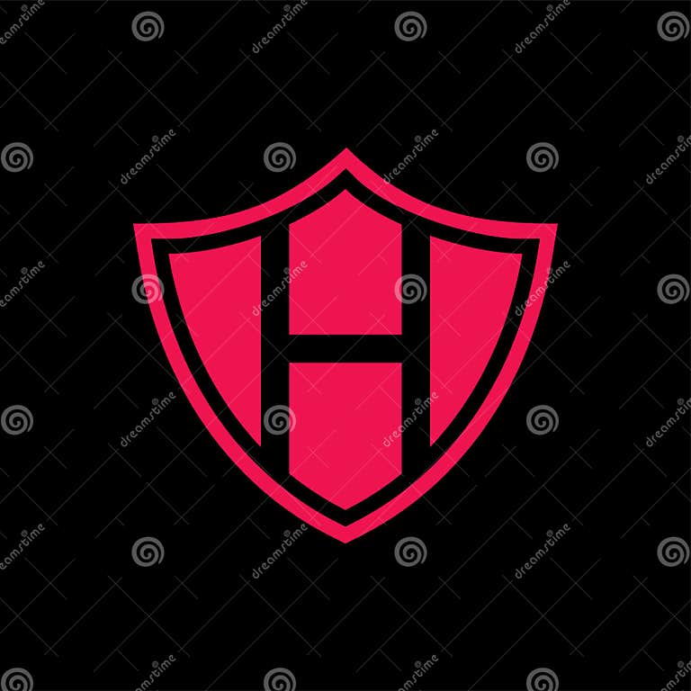 Letter H Shield Logo Icon Design Template Elements Stock Vector ...