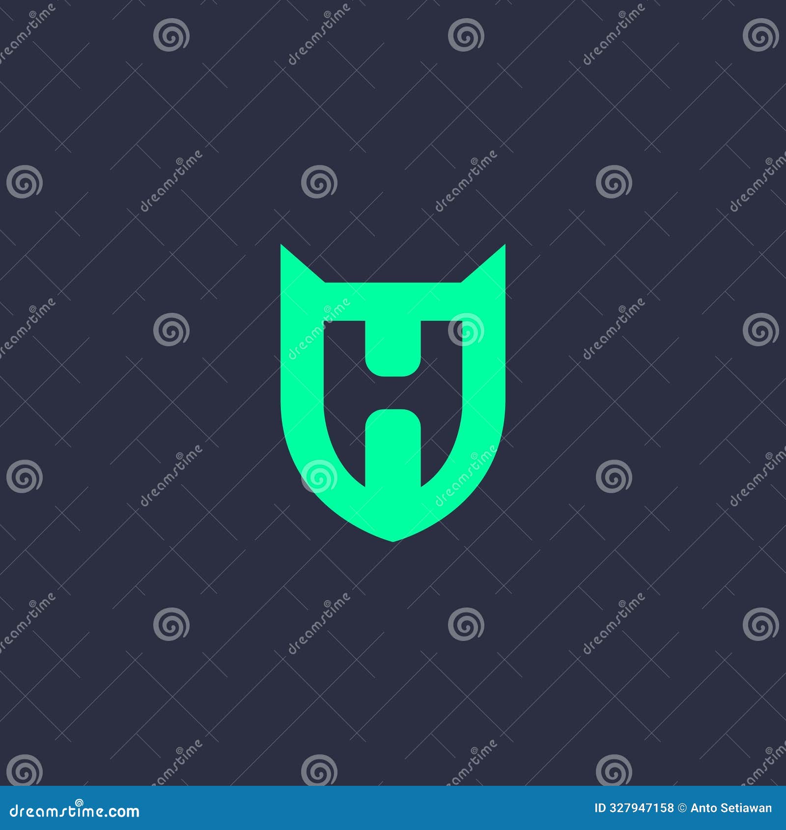 Letter H Shield Logo Vector. H Initial Logo Design Stock Illustration ...