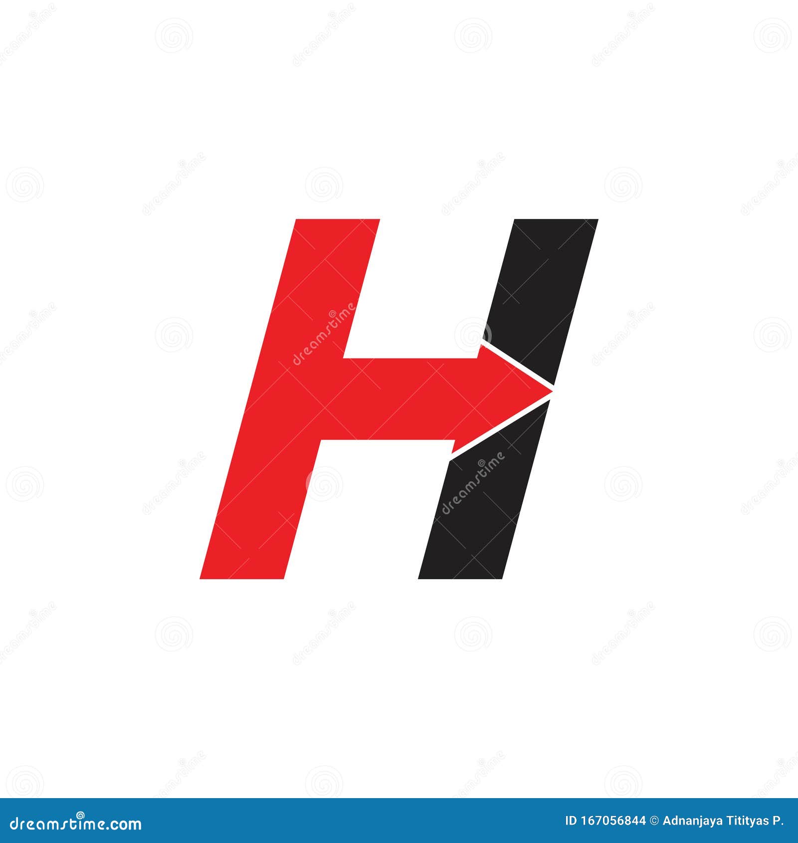 Letter H Simple Geometric Arrow Logo Vector Stock Vector - Illustration ...