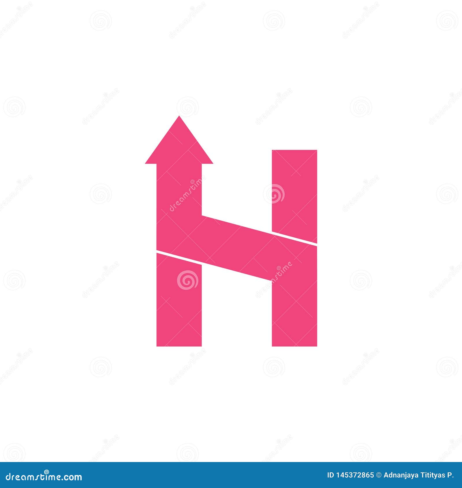 Letter H Simple Geometric Line Logo Vector Stock Vector - Illustration ...
