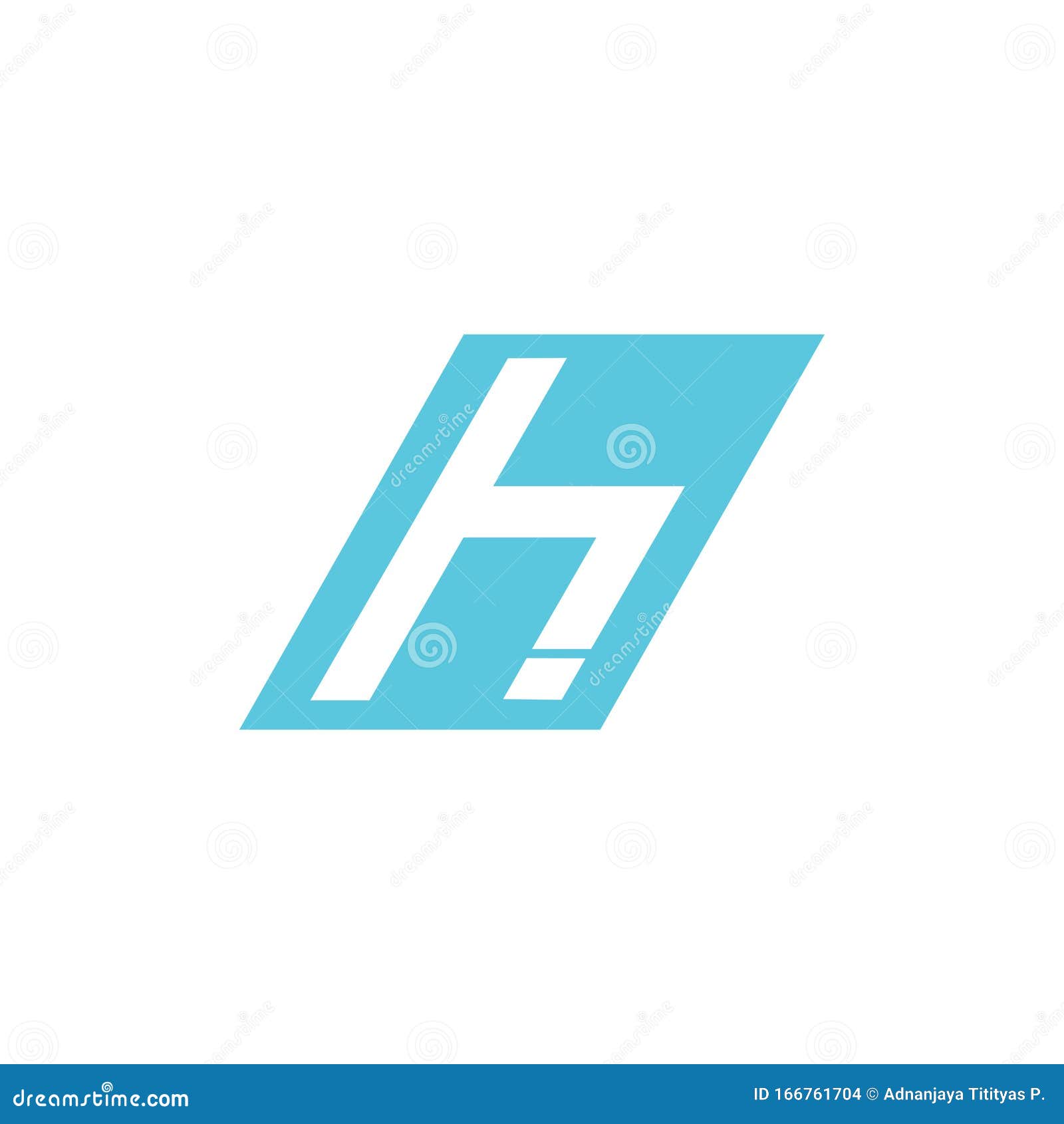 Letter H Simple Geometric Logo Vector Stock Vector - Illustration of ...