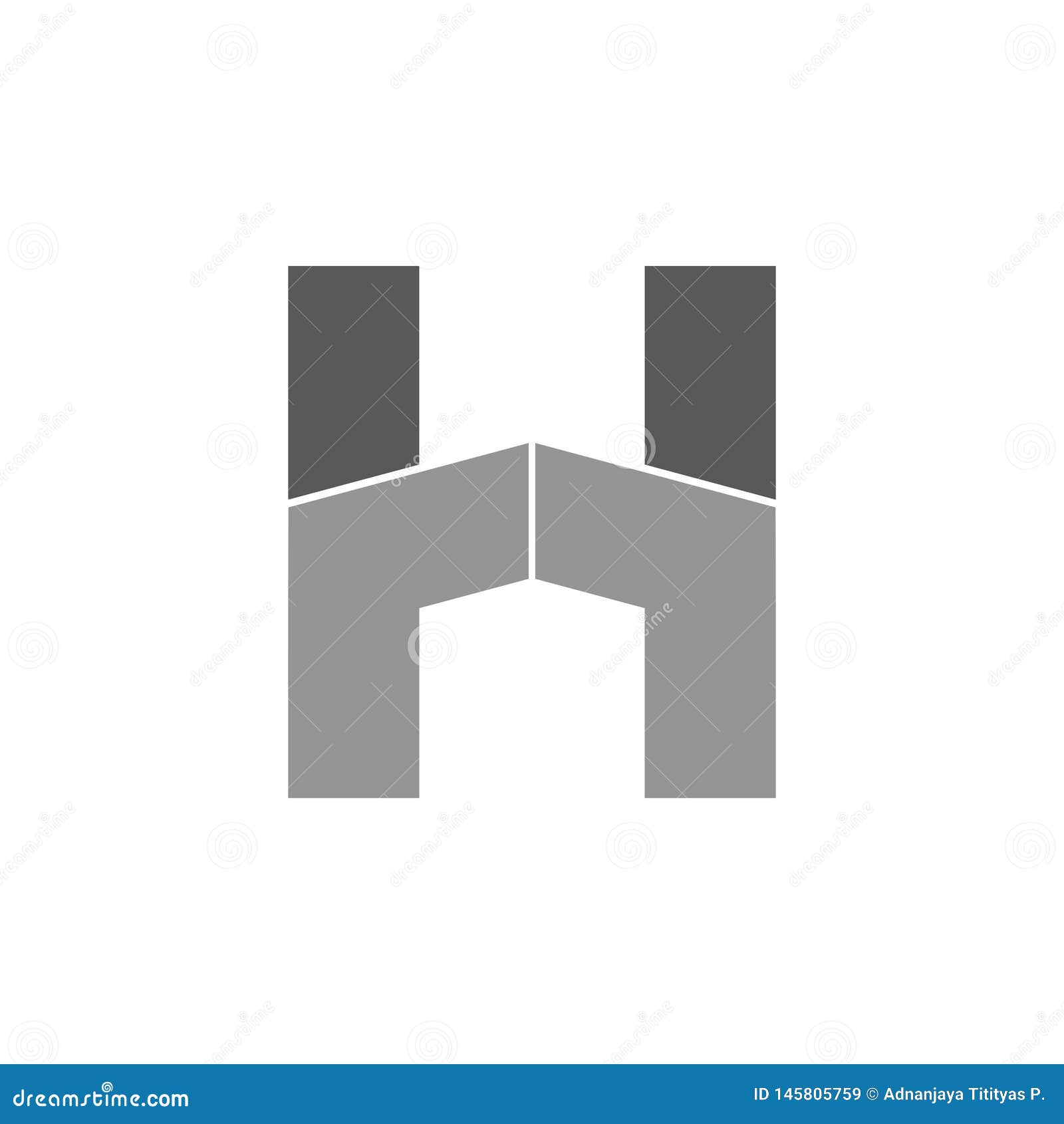 Letter H Simple Home Shape Logo Vector Stock Vector - Illustration of ...