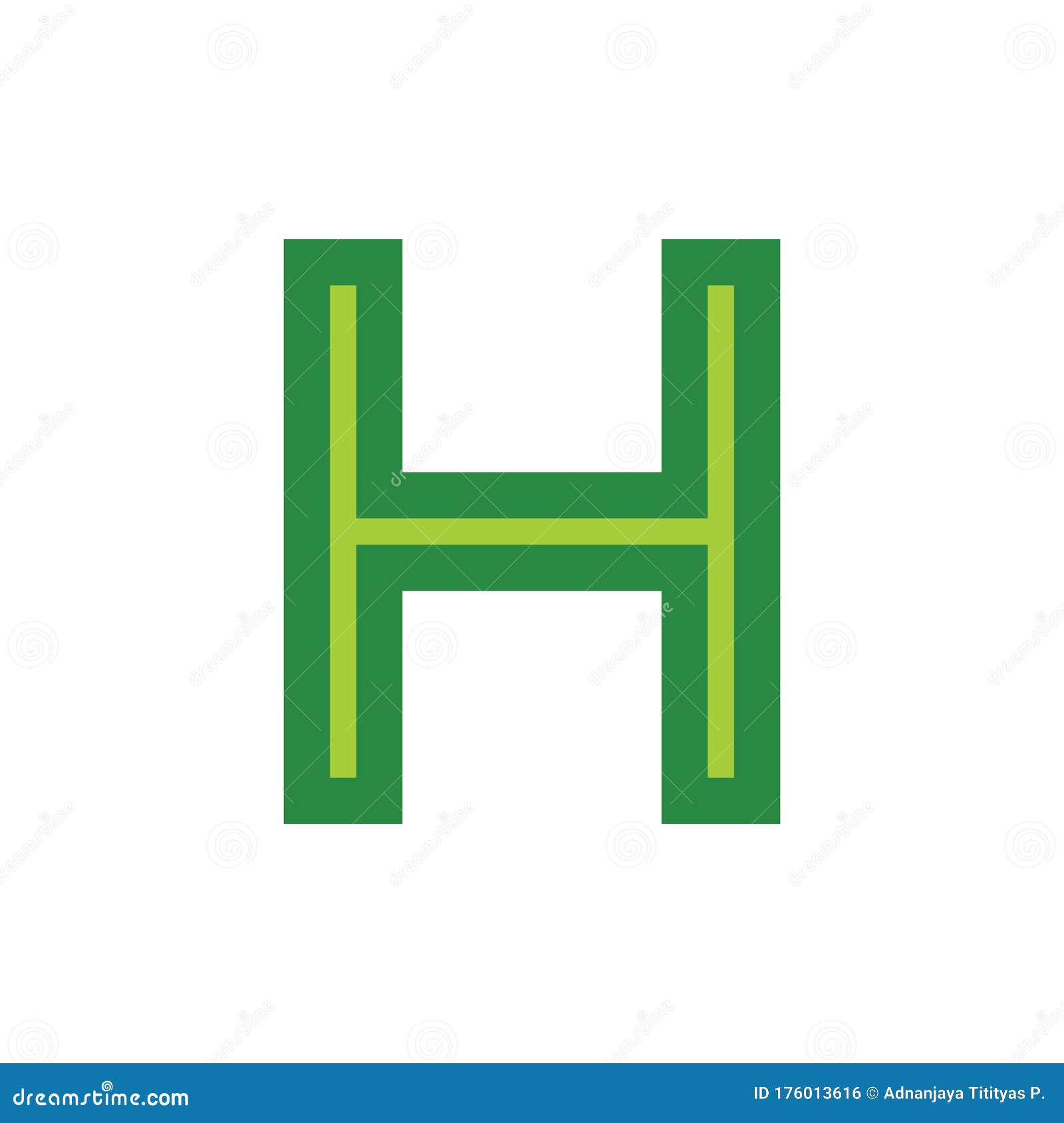 Letter H Simple Stripes Line Square Logo Vector Stock Vector ...