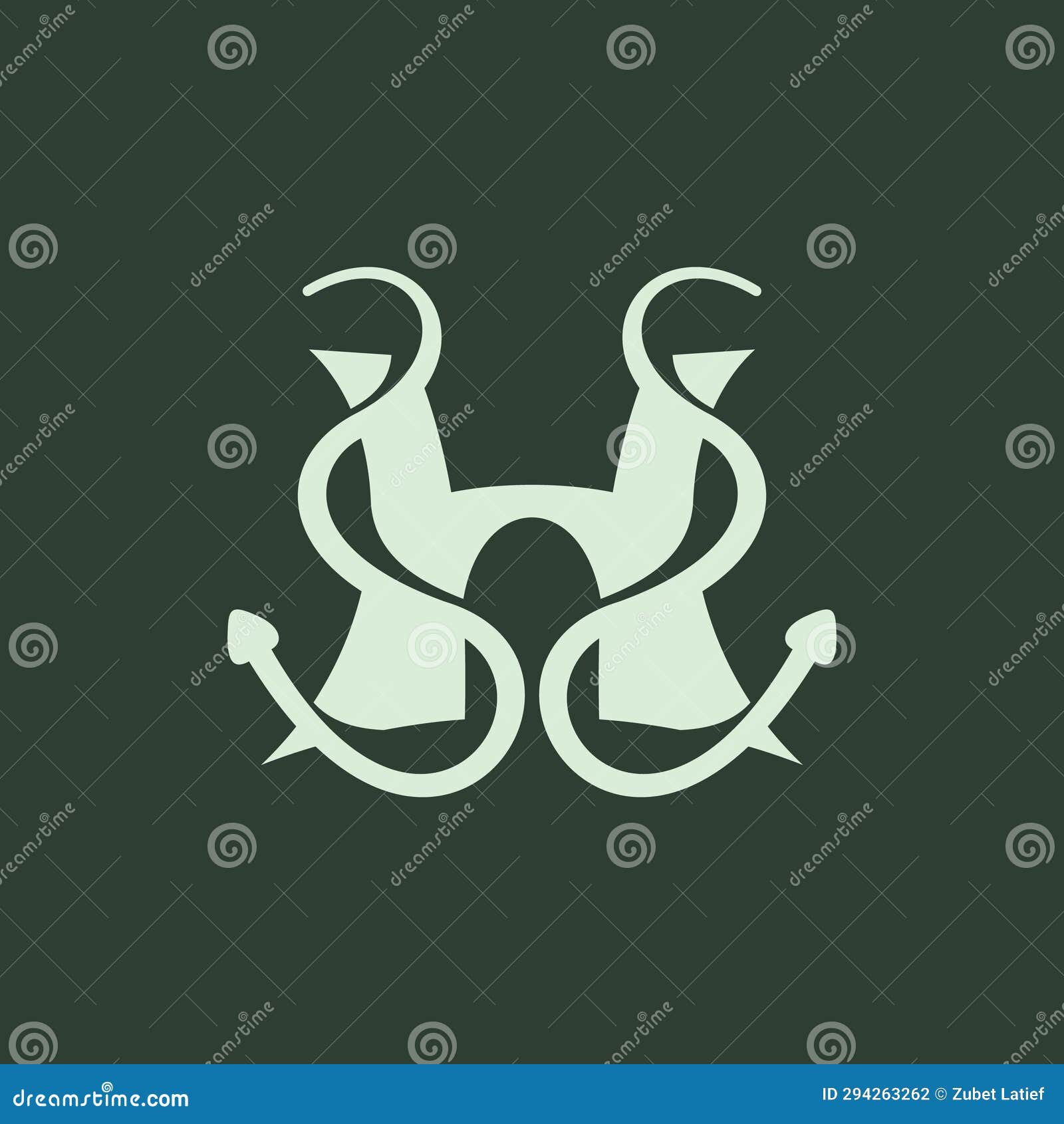 Letter H Snake Animal Modern Creative Logo Stock Vector - Illustration ...