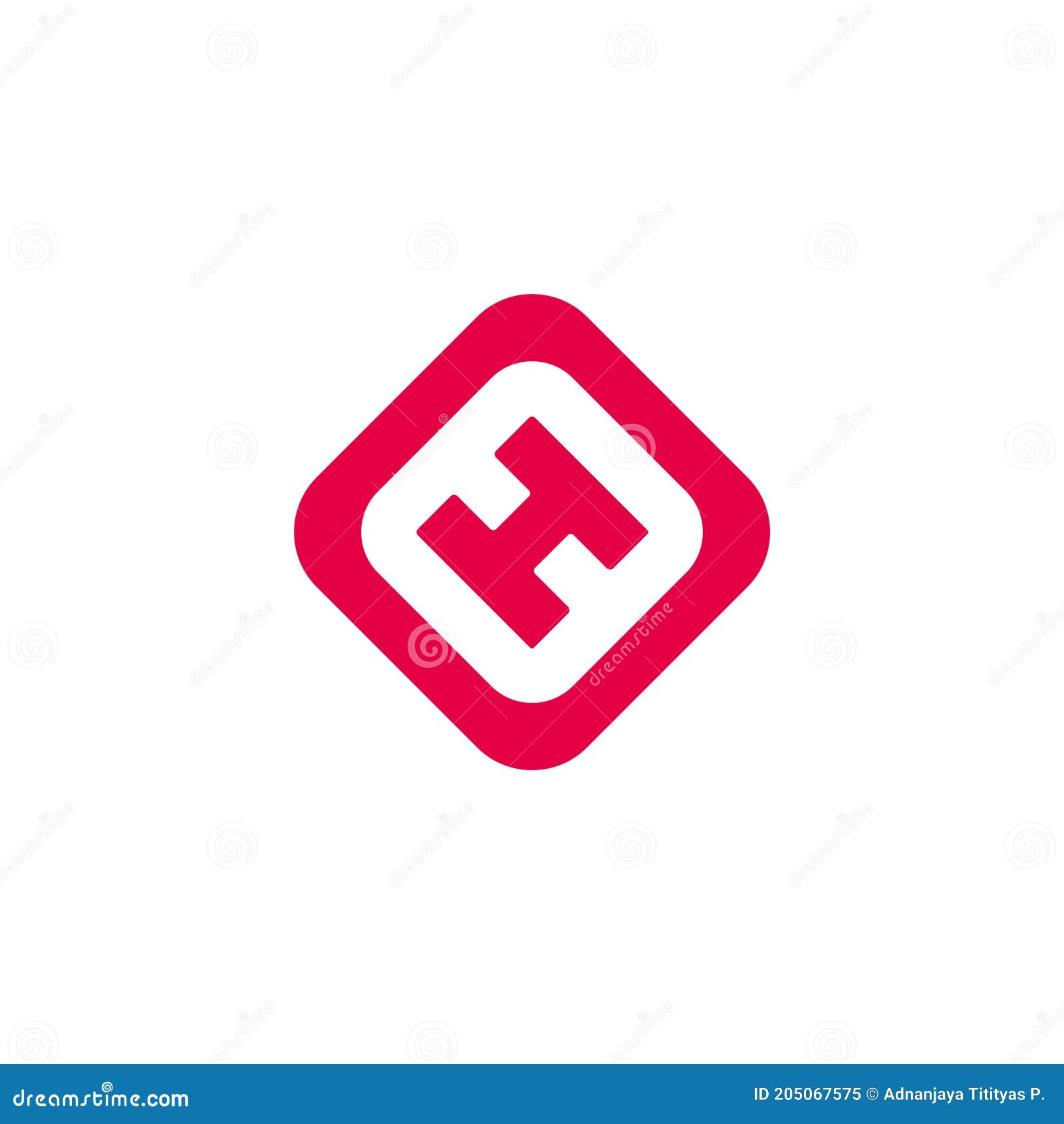 Letter H Square Abstract Geometric Simple Logo Vector Stock Vector ...