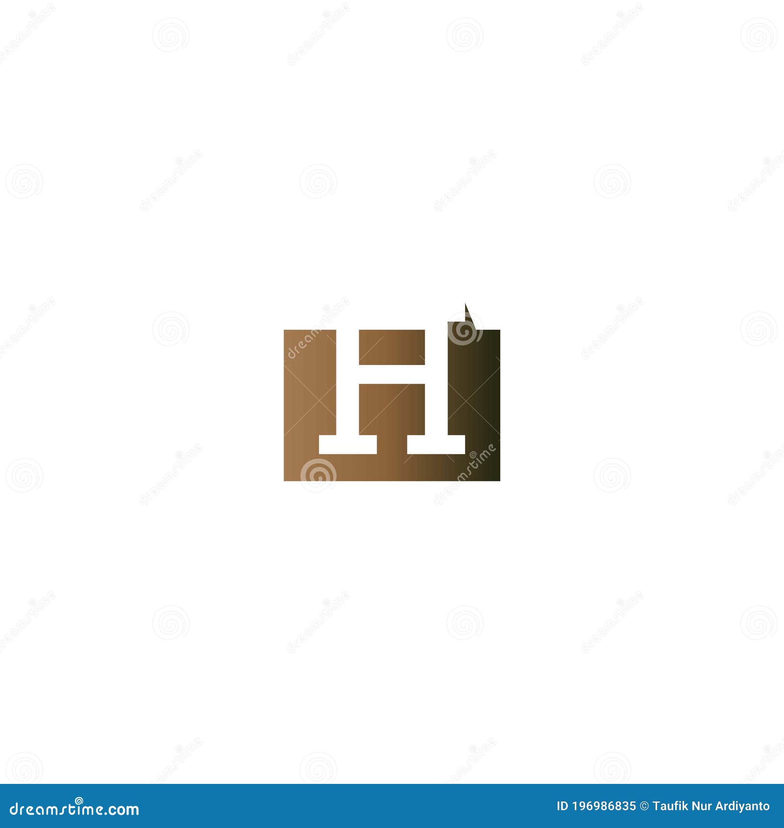 Letter H on the Square Icon Template Stock Vector - Illustration of ...