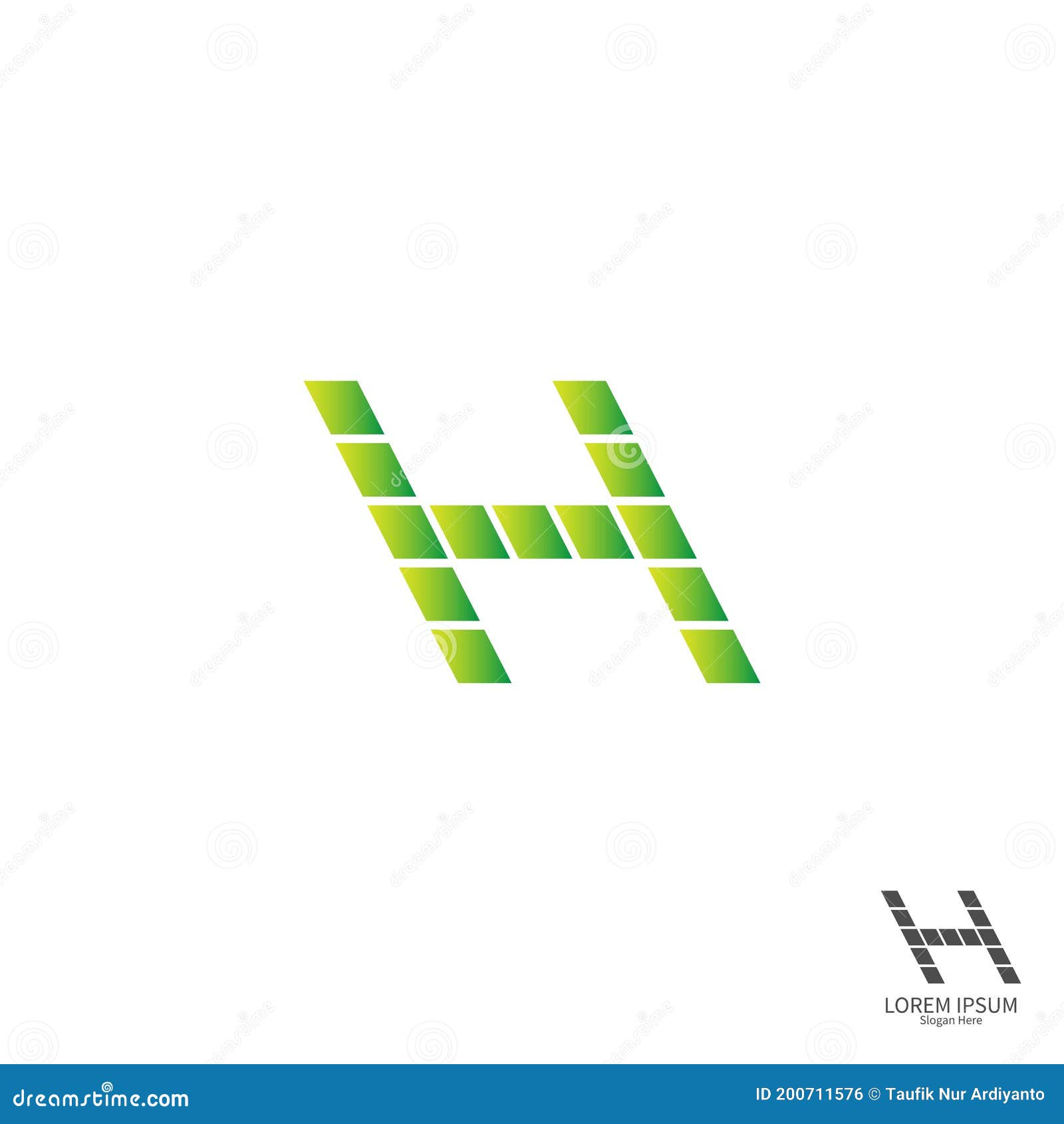 Letter H Square Logo Icon Concept Design Stock Vector - Illustration of ...