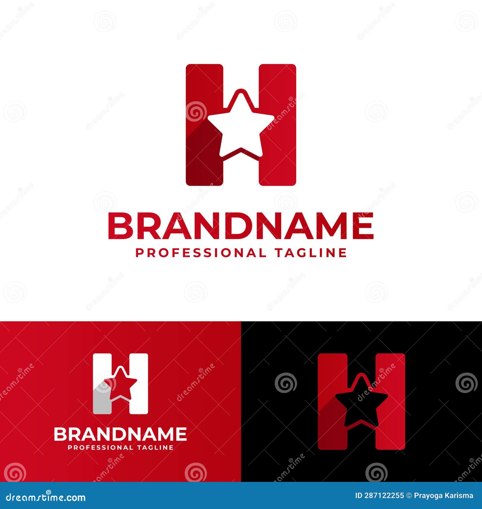 Letter H Star Logo, Suitable for Business Related To Star with H ...