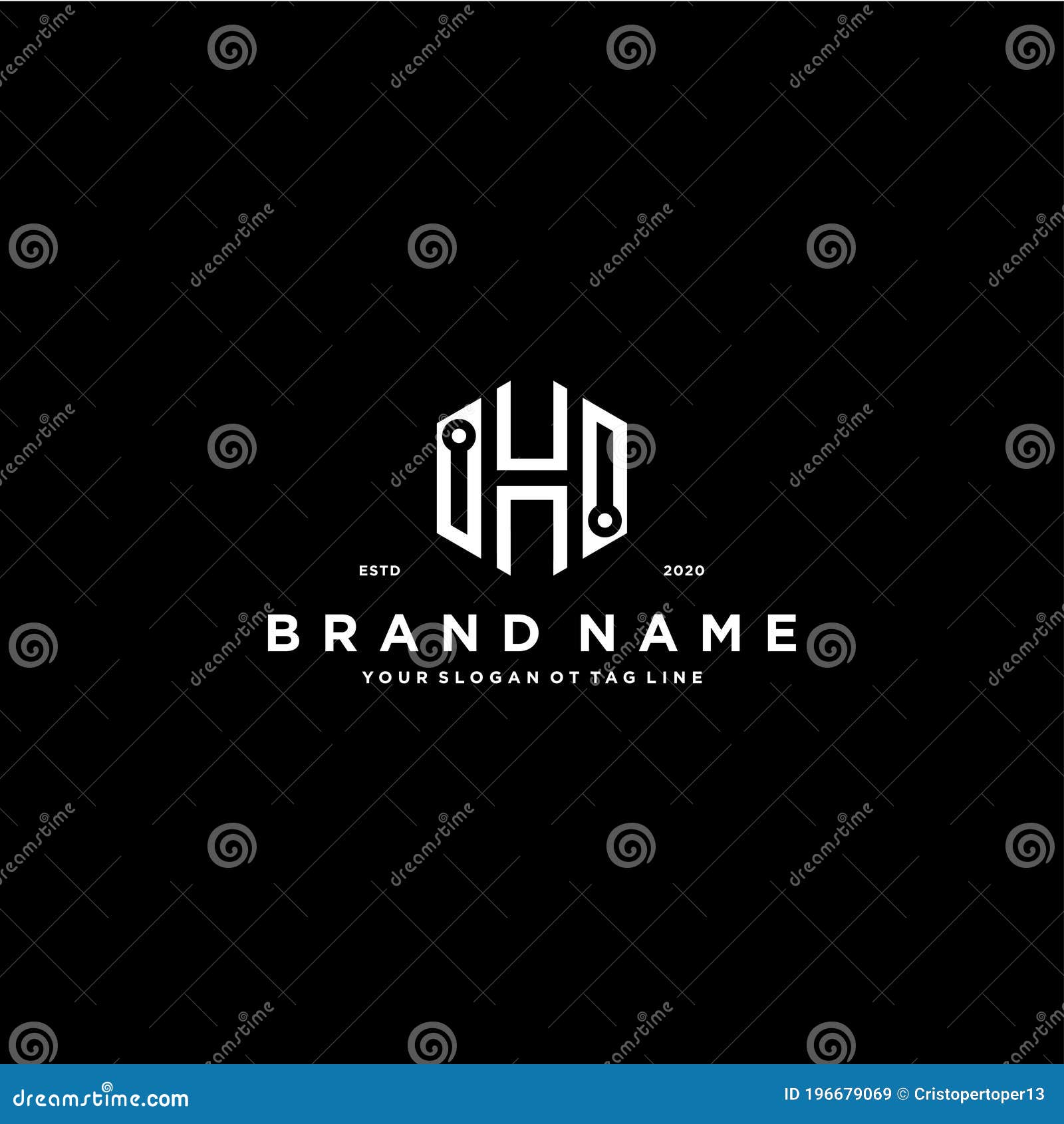 Letter H Tech Logo Design Vector Stock Vector - Illustration of label ...