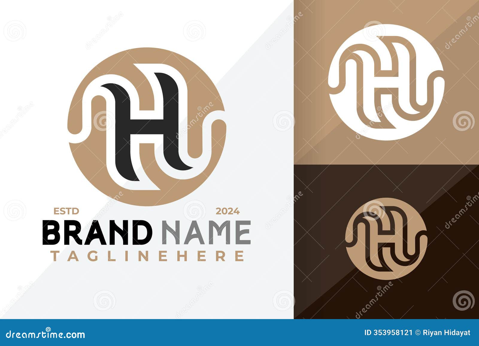 Letter H Unique Logo Icon Vector Design Illustration Stock Illustration ...