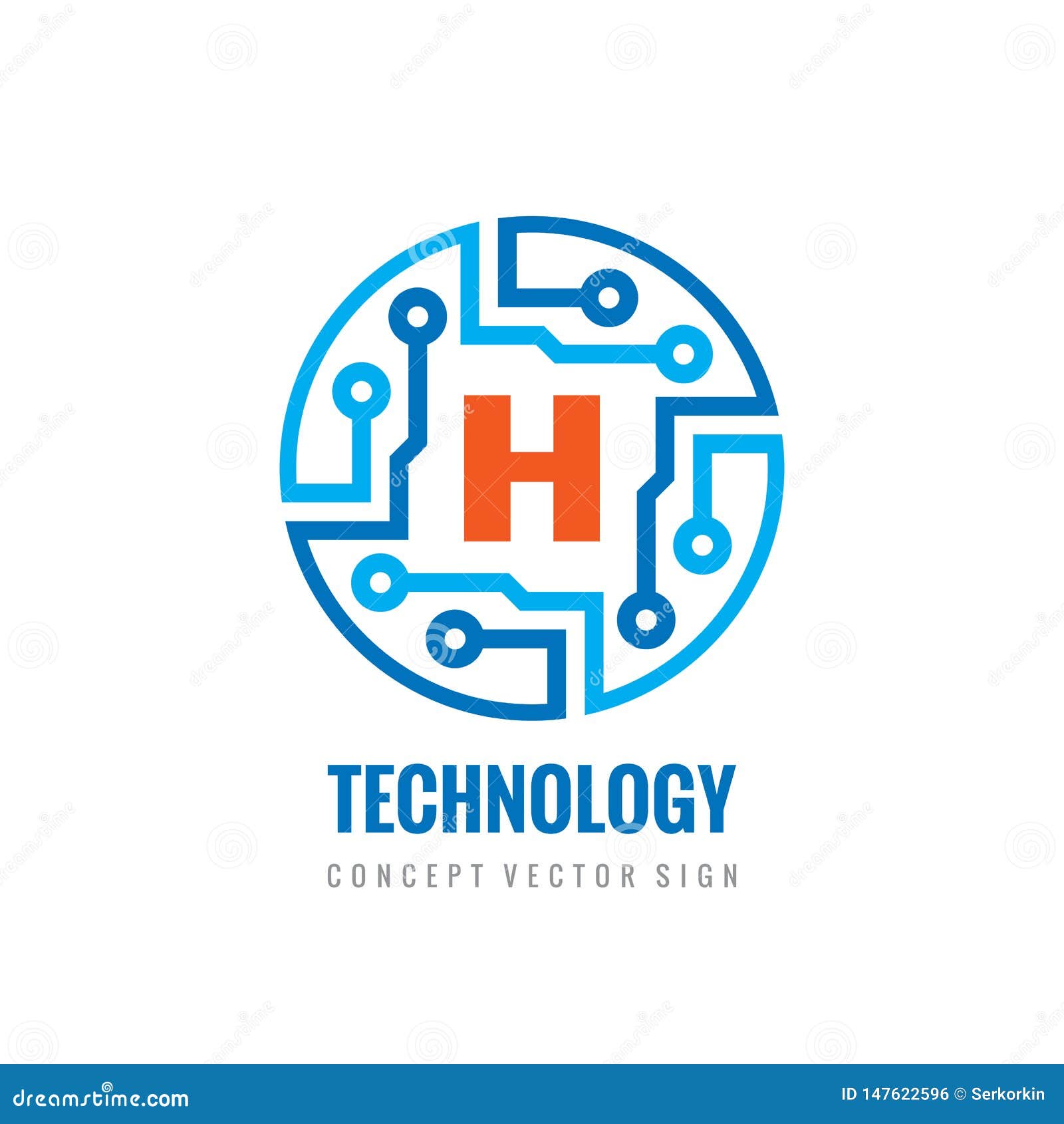 Letter H - Vector Business Logo Template Concept Illustration ...