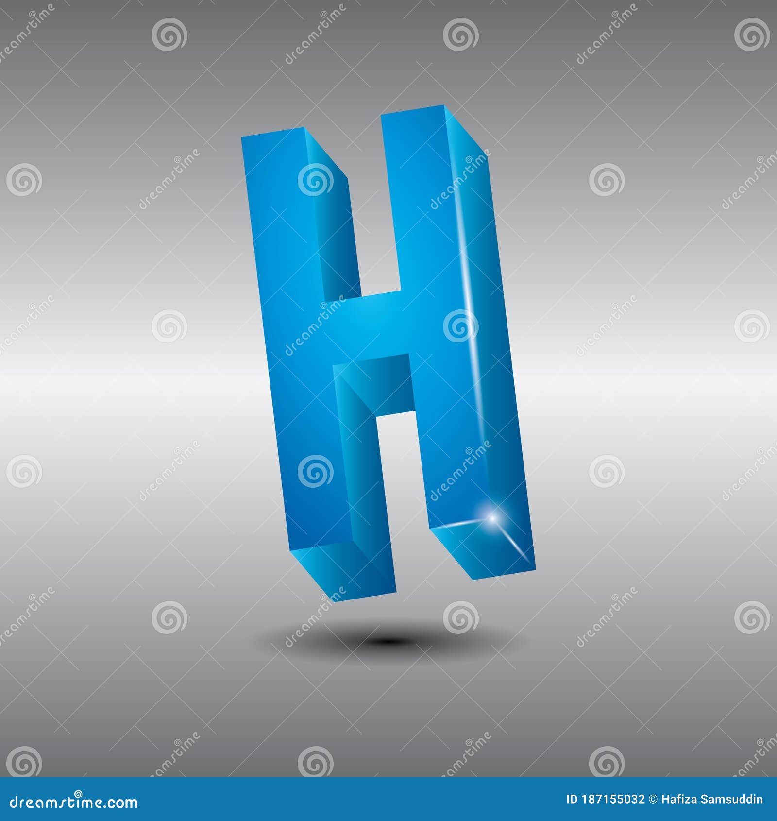 Letter H. Vector Illustration Decorative Design Stock Vector ...