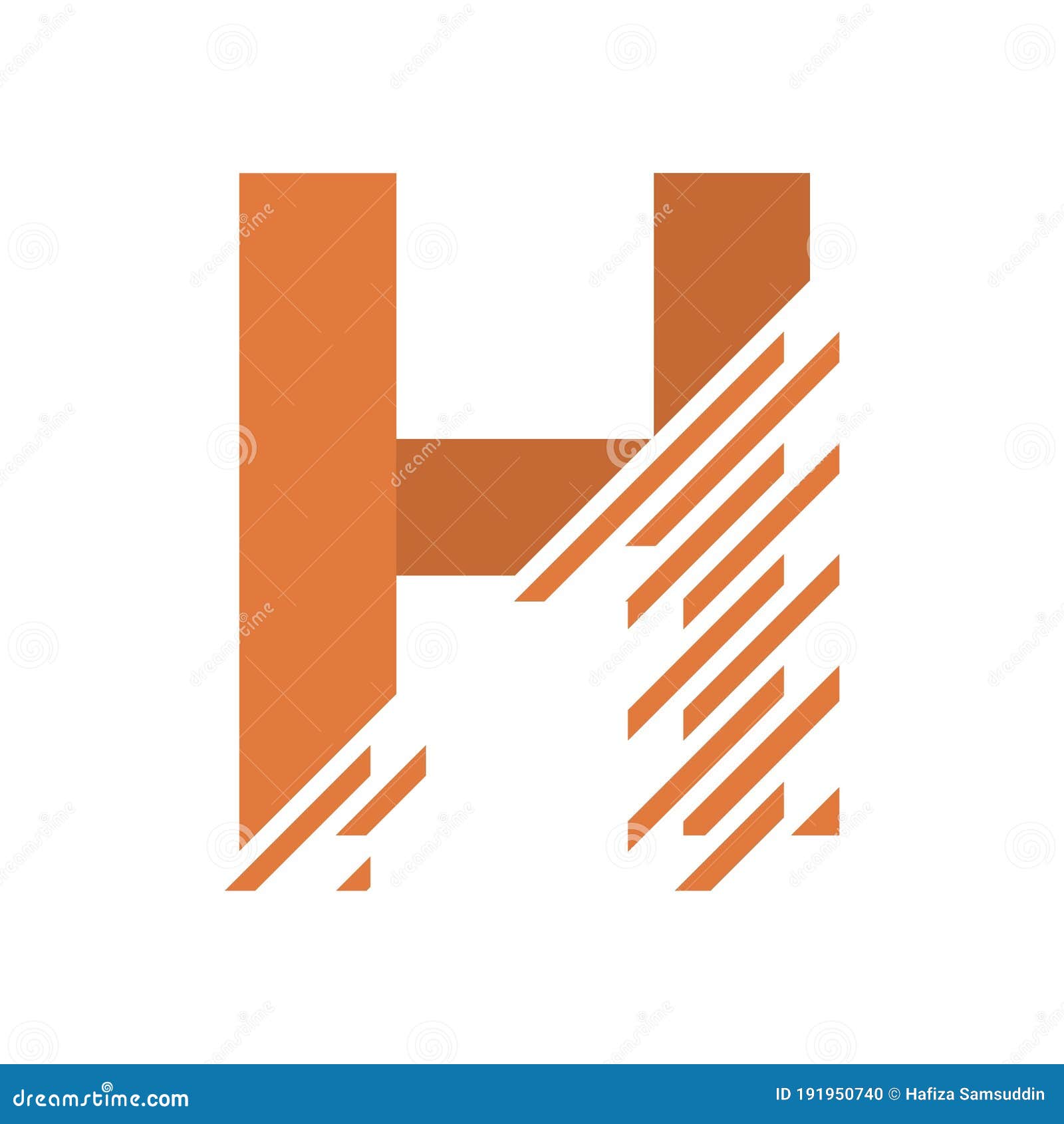 Letter H. Vector Illustration Decorative Design Stock Vector ...