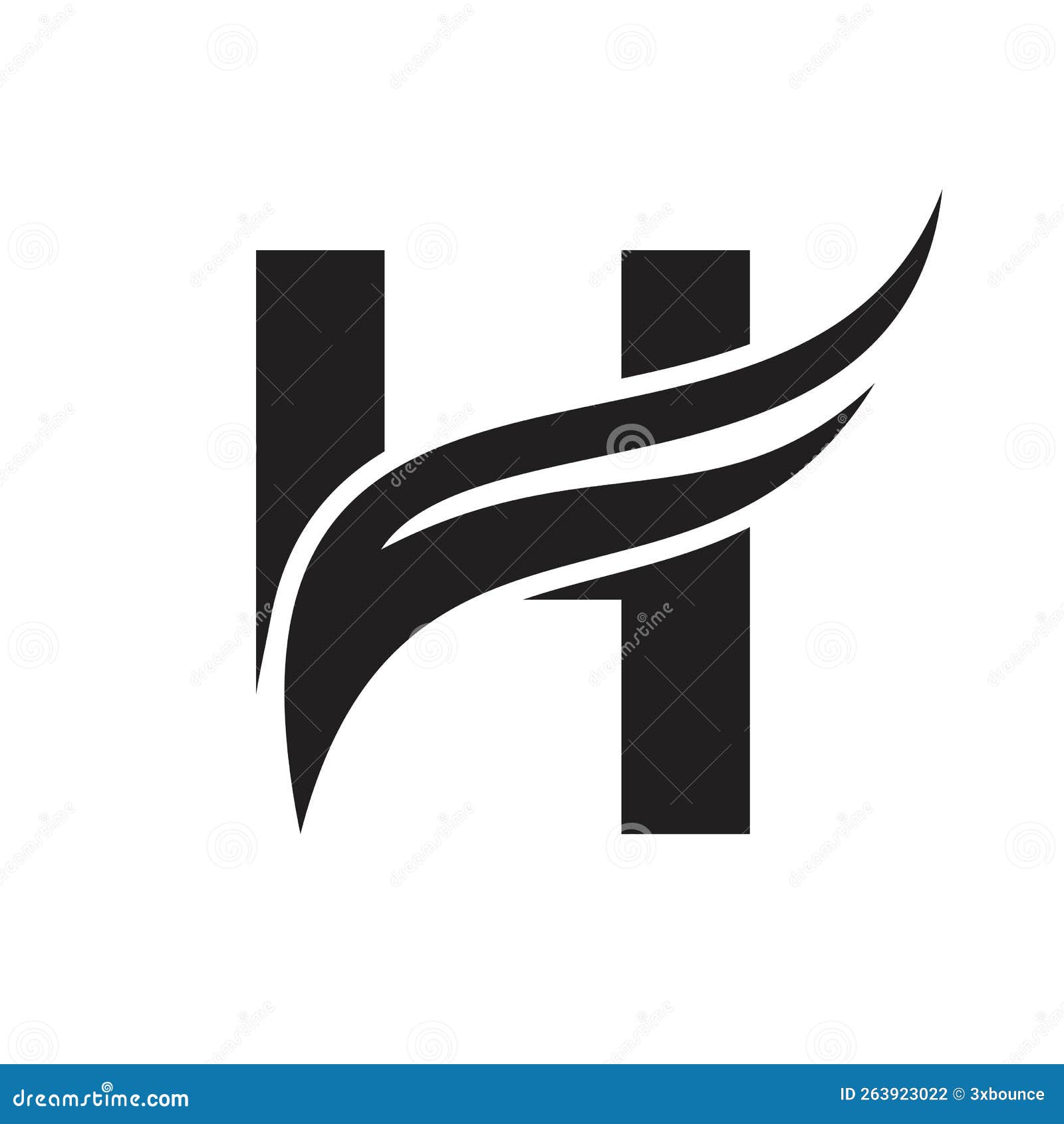 Letter H Wing Logo Design. Transportation Logo Letter H and Wings ...
