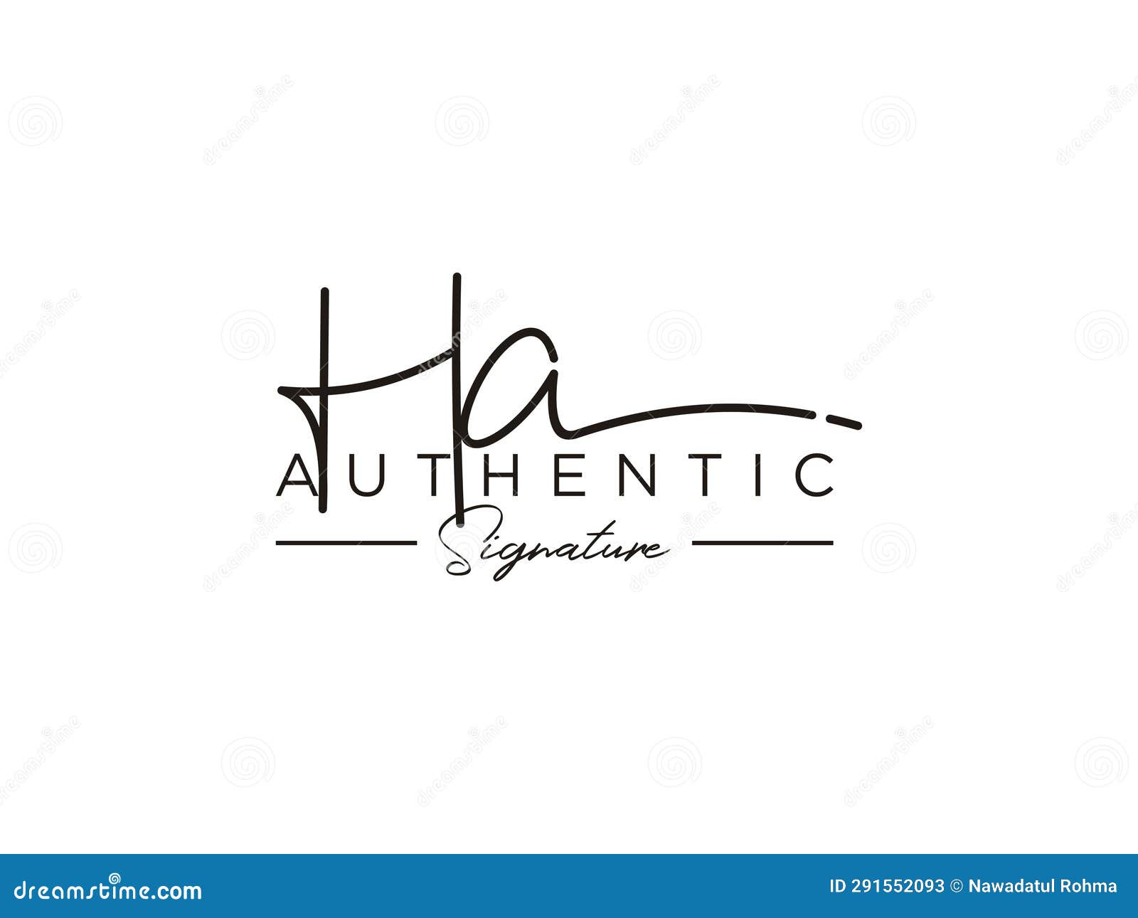 Letter HA Signature Logo Template Vector Stock Vector - Illustration of ...