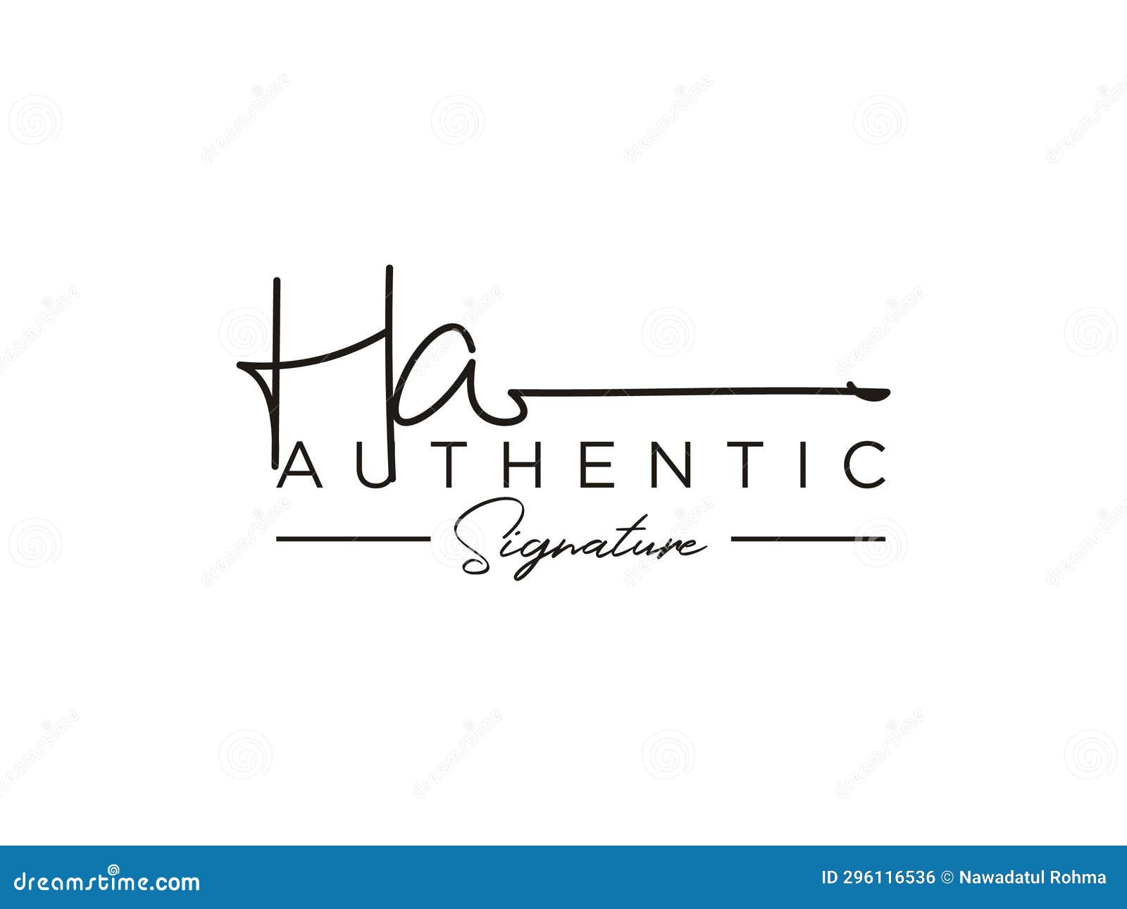 Letter HA Signature Logo Template Vector Stock Vector - Illustration of ...
