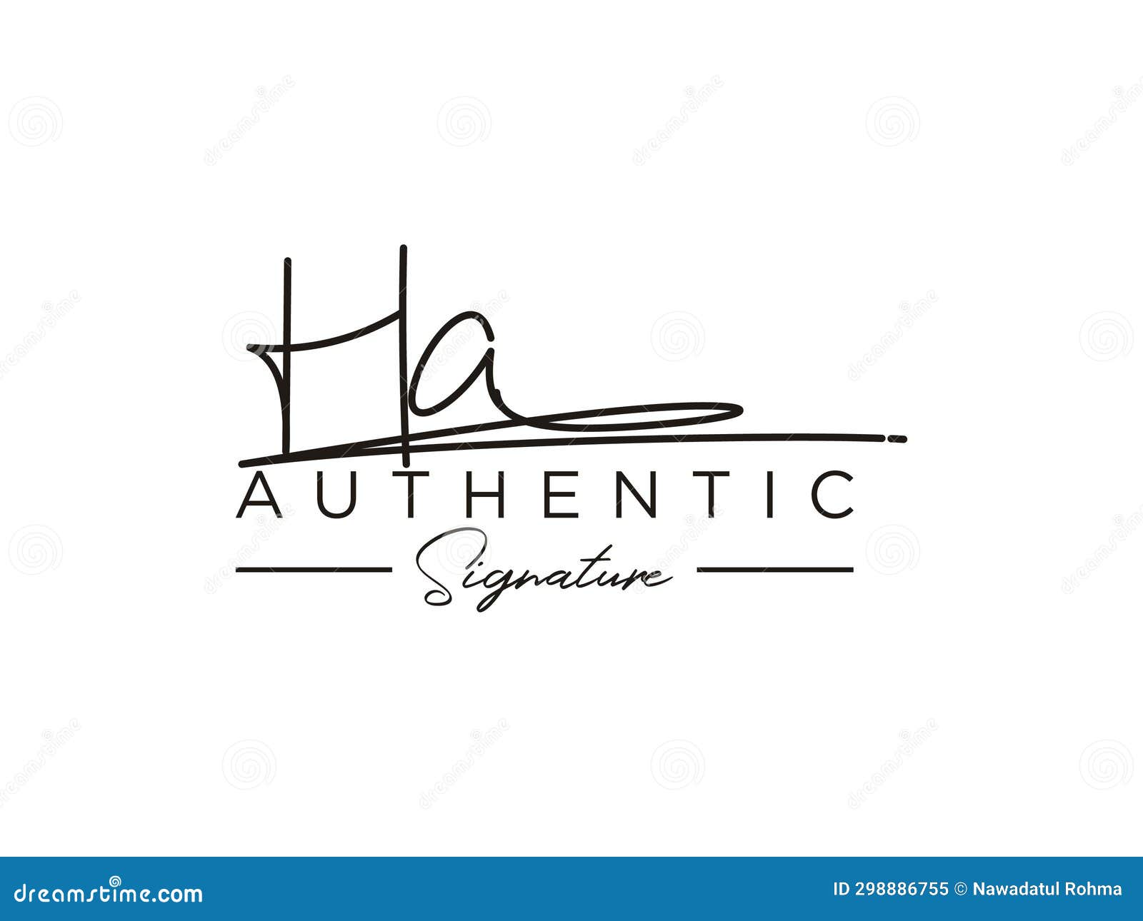 Letter HA Signature Logo Template Vector Stock Vector - Illustration of ...