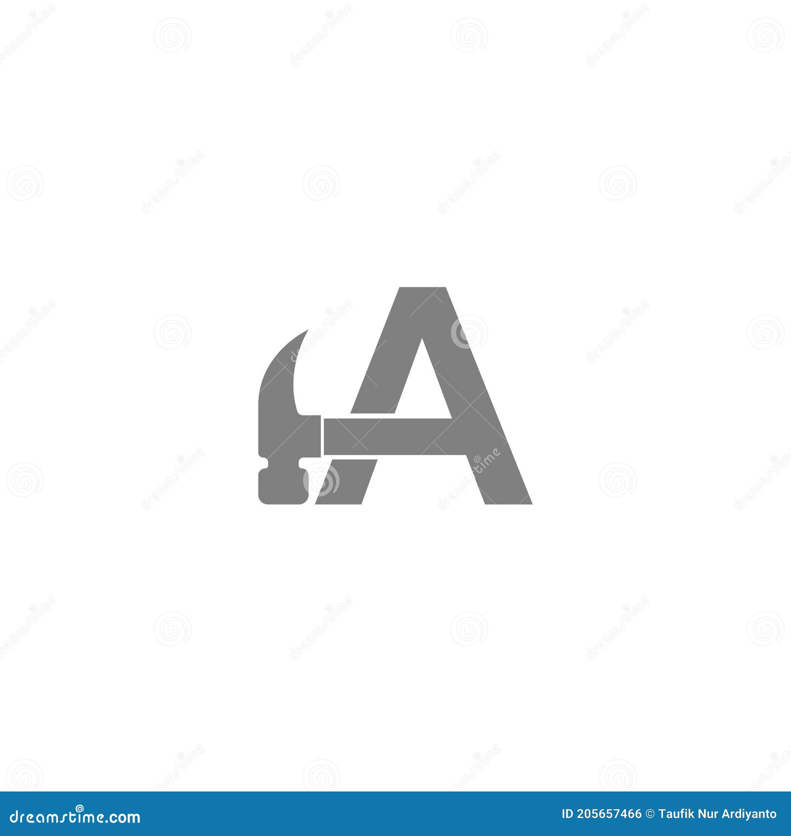 Letter a and Hammer Combination Icon Logo Design Stock Vector ...