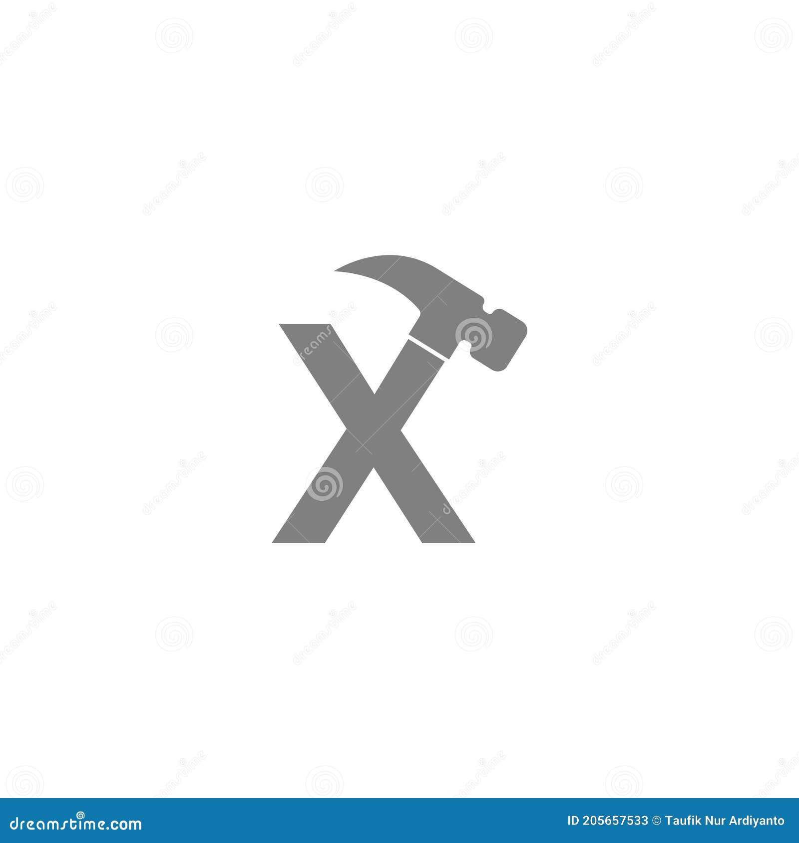 Letter X and Hammer Combination Icon Logo Design Stock Vector ...