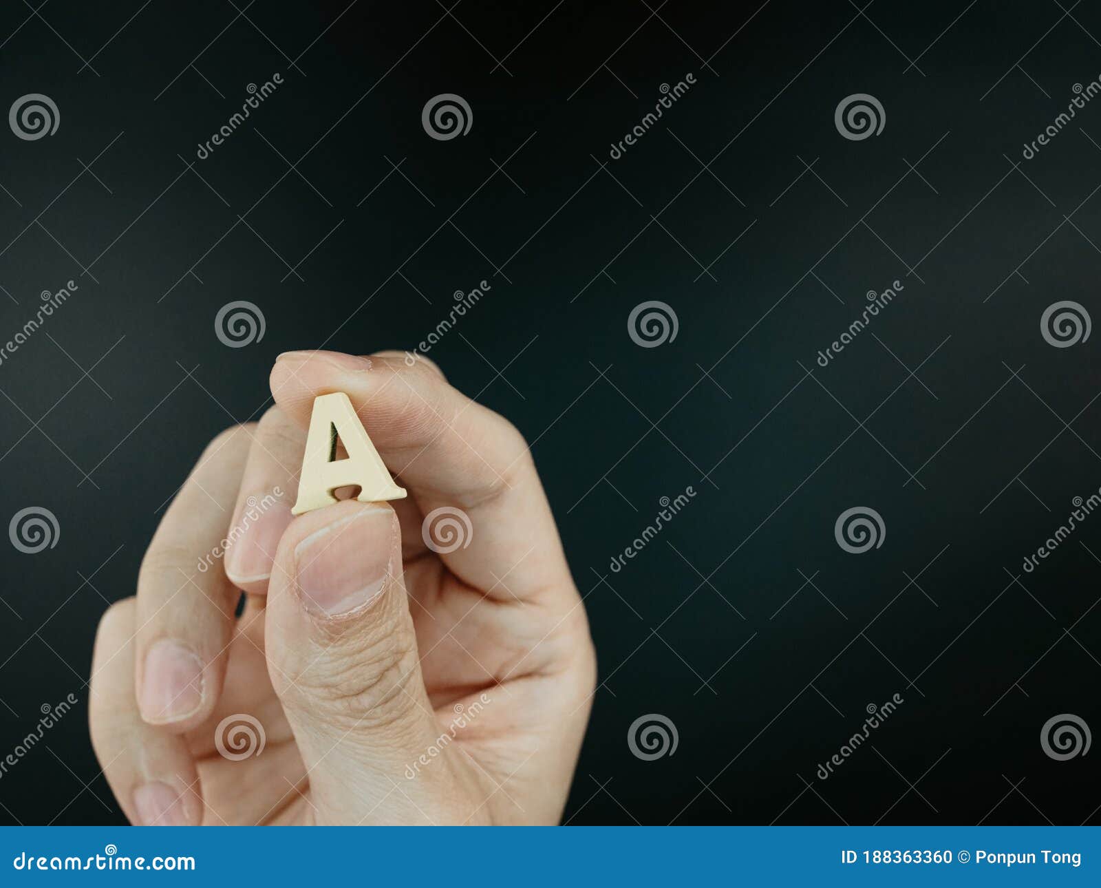 A Letter Hand Holding with Dark Background Stock Photo - Image of ...
