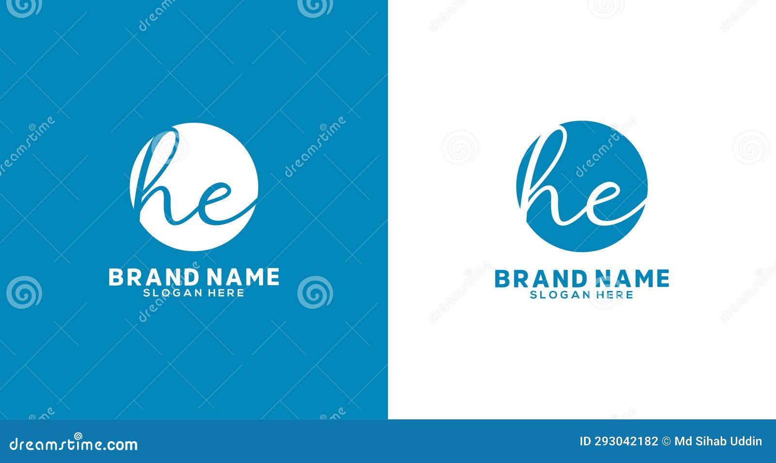 He Letter Handwriting Signature Logo he Logo he Icon Stock Vector ...