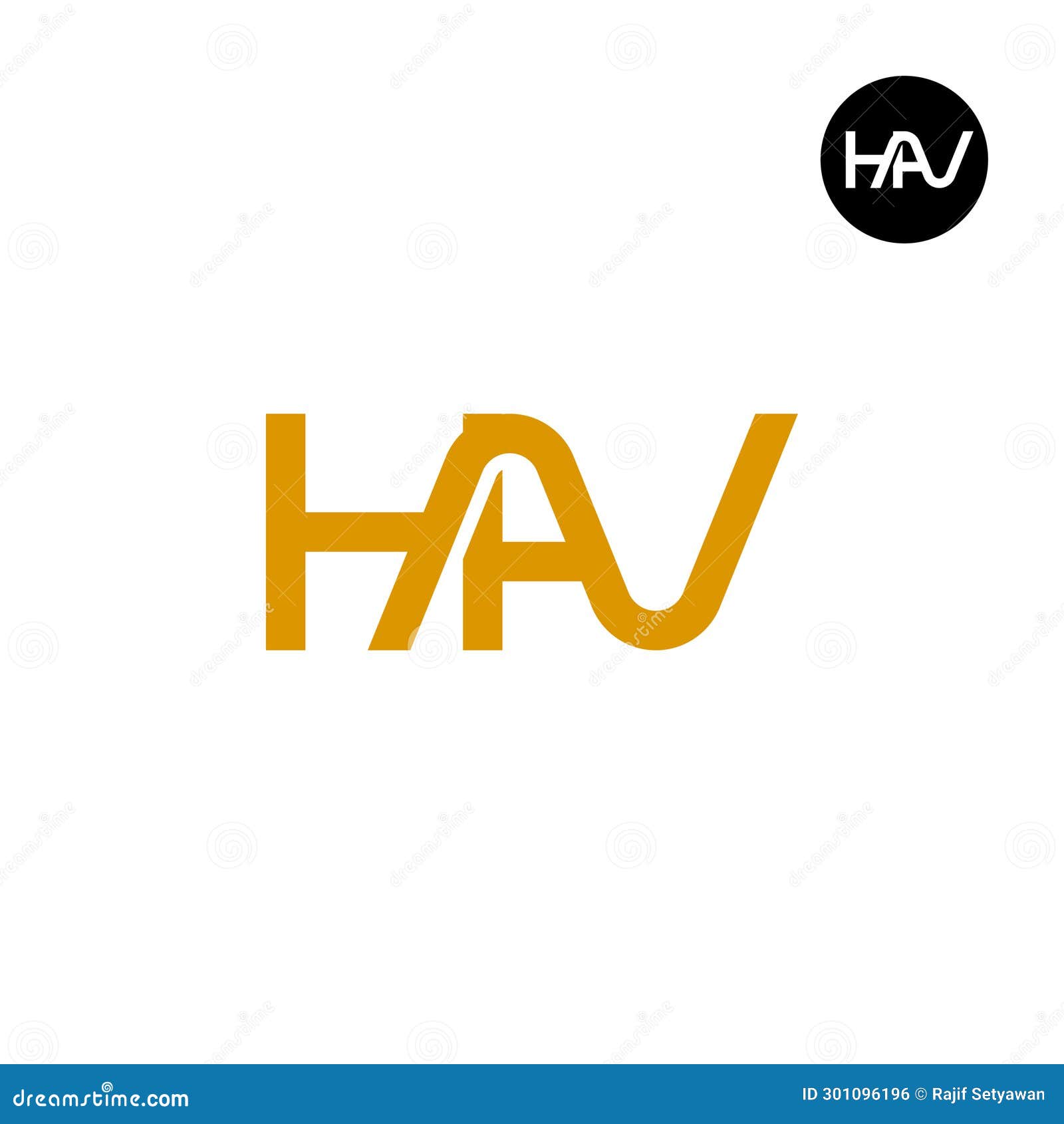 Letter HAV Monogram Logo Design Stock Vector - Illustration of design ...