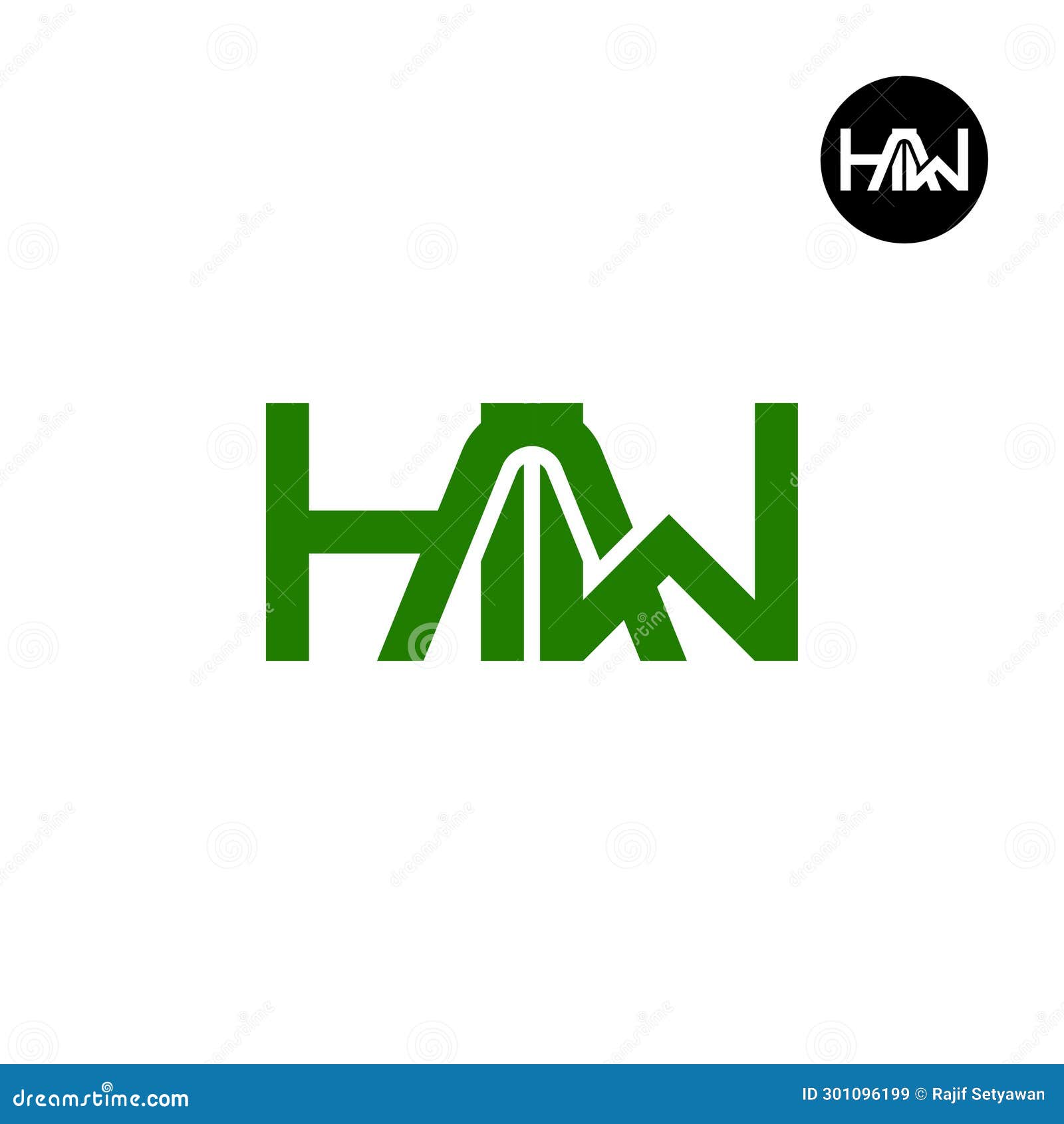 Letter HAW Monogram Logo Design Cartoon Vector | CartoonDealer.com ...