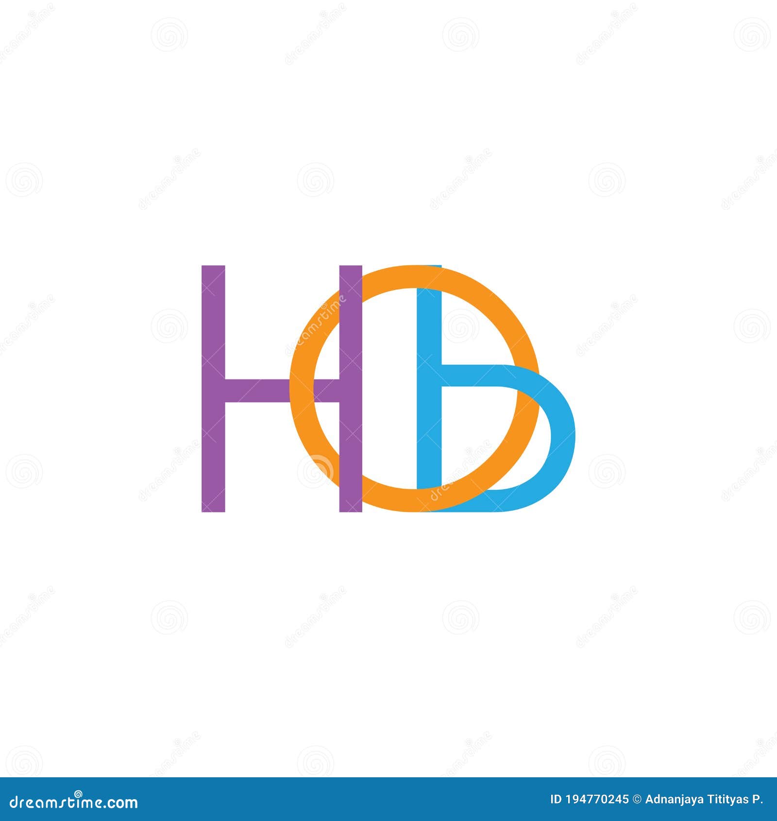 Letter Hb Linked Ring Logo Vector Stock Vector - Illustration of ...