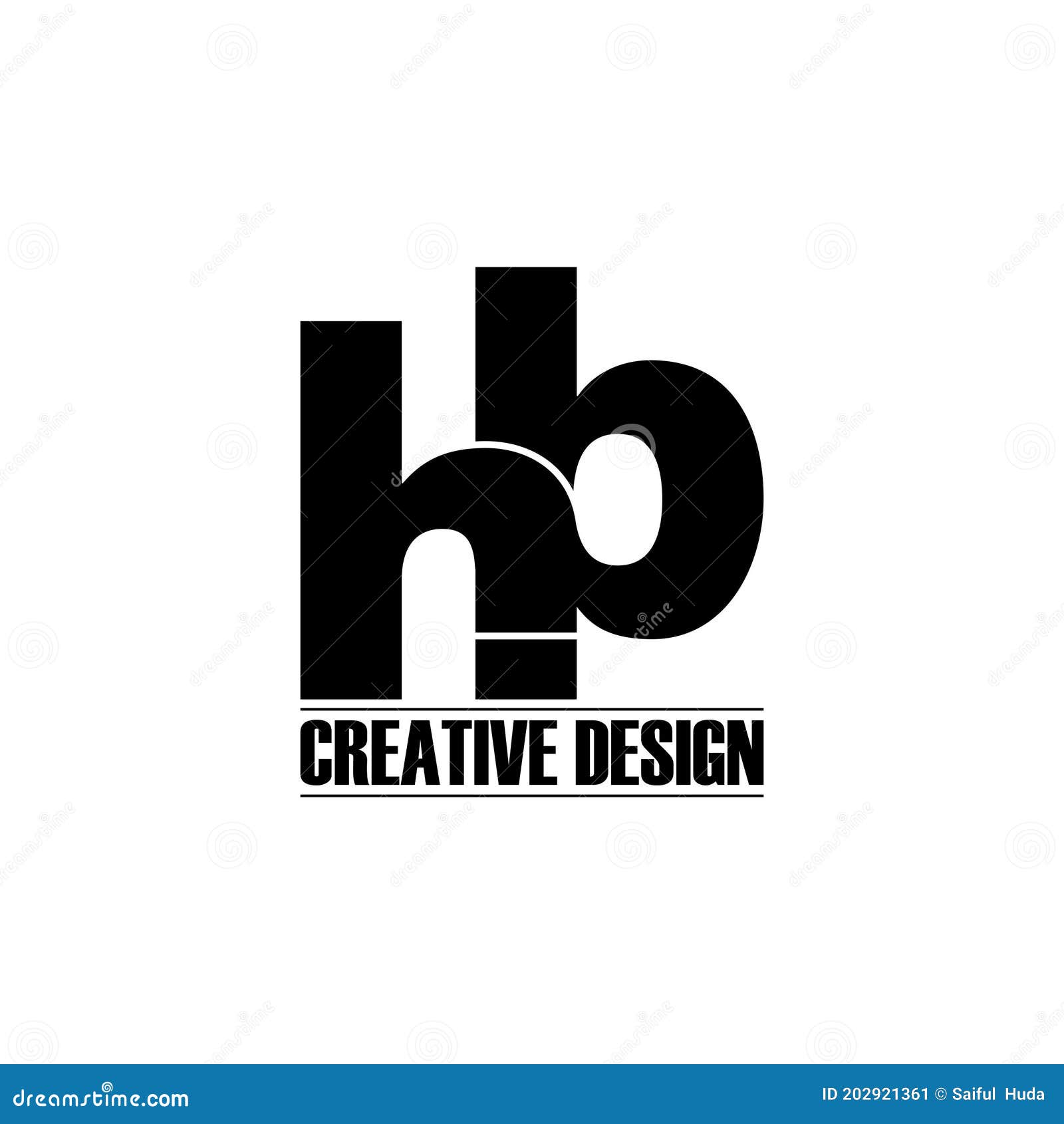 Letter HB Simple Monogram Logo Icon Design. Stock Vector - Illustration ...