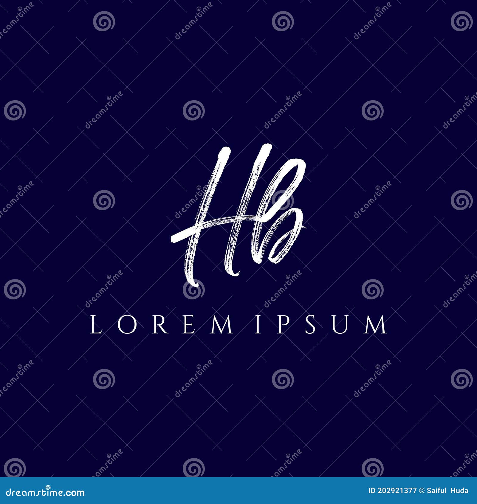 Letter HB Simple Monogram Logo Icon Design. Stock Vector - Illustration ...