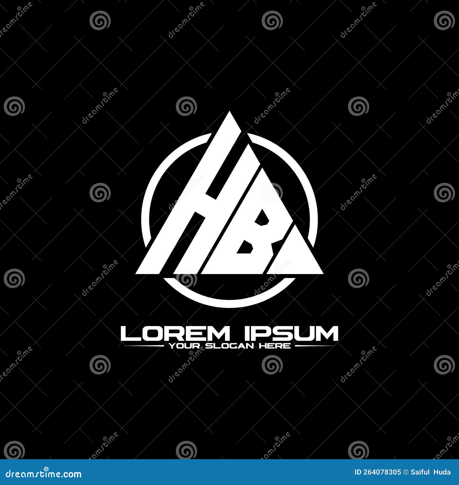 Letter HB Simple Monogram Logo Icon Design. Stock Vector - Illustration ...