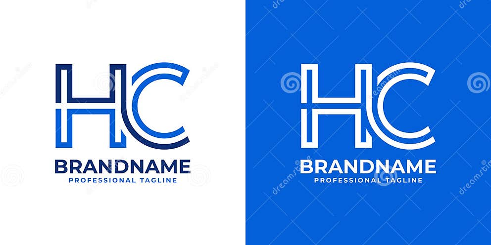 Letter HC Line Monogram Logo, Suitable for Business with HC or CH ... Letter HC Line Monogram Logo, Suitable for Business with HC or CH ...