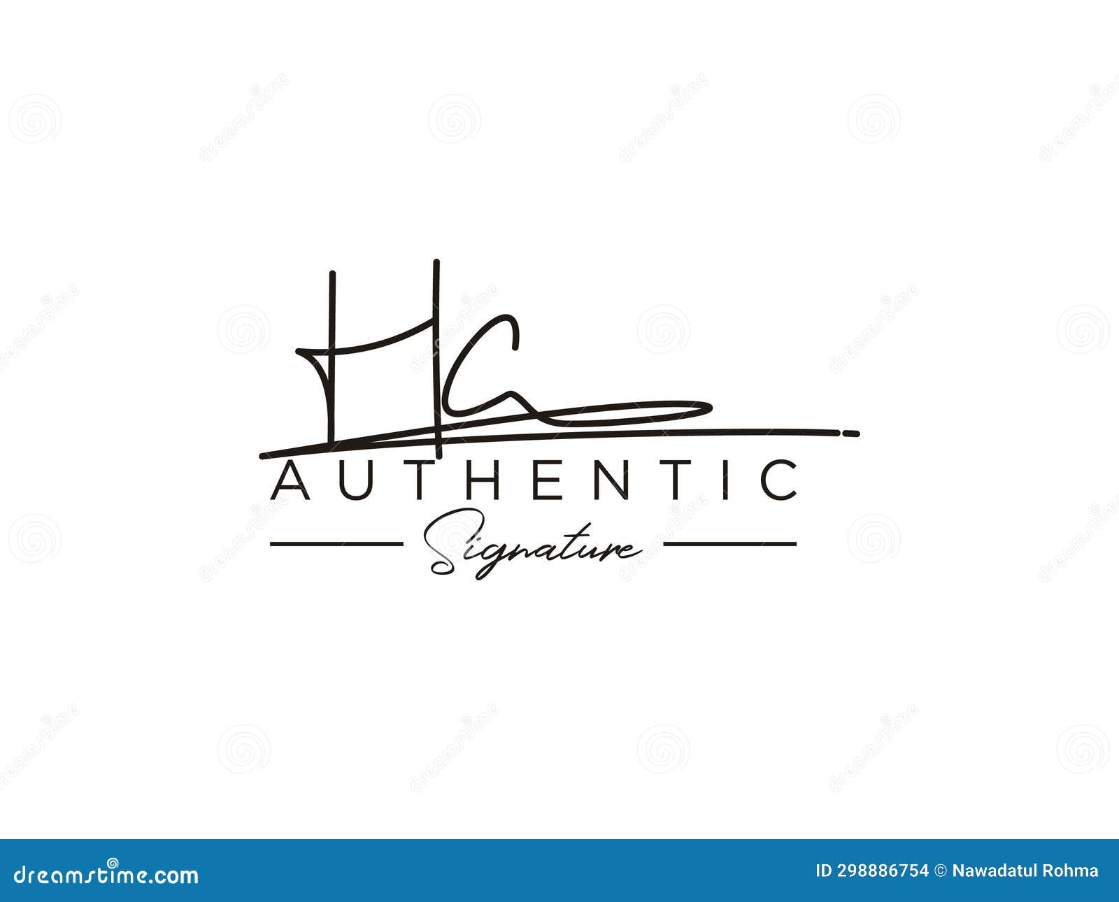 Letter HC Signature Logo Template Vector Stock Vector - Illustration of ...