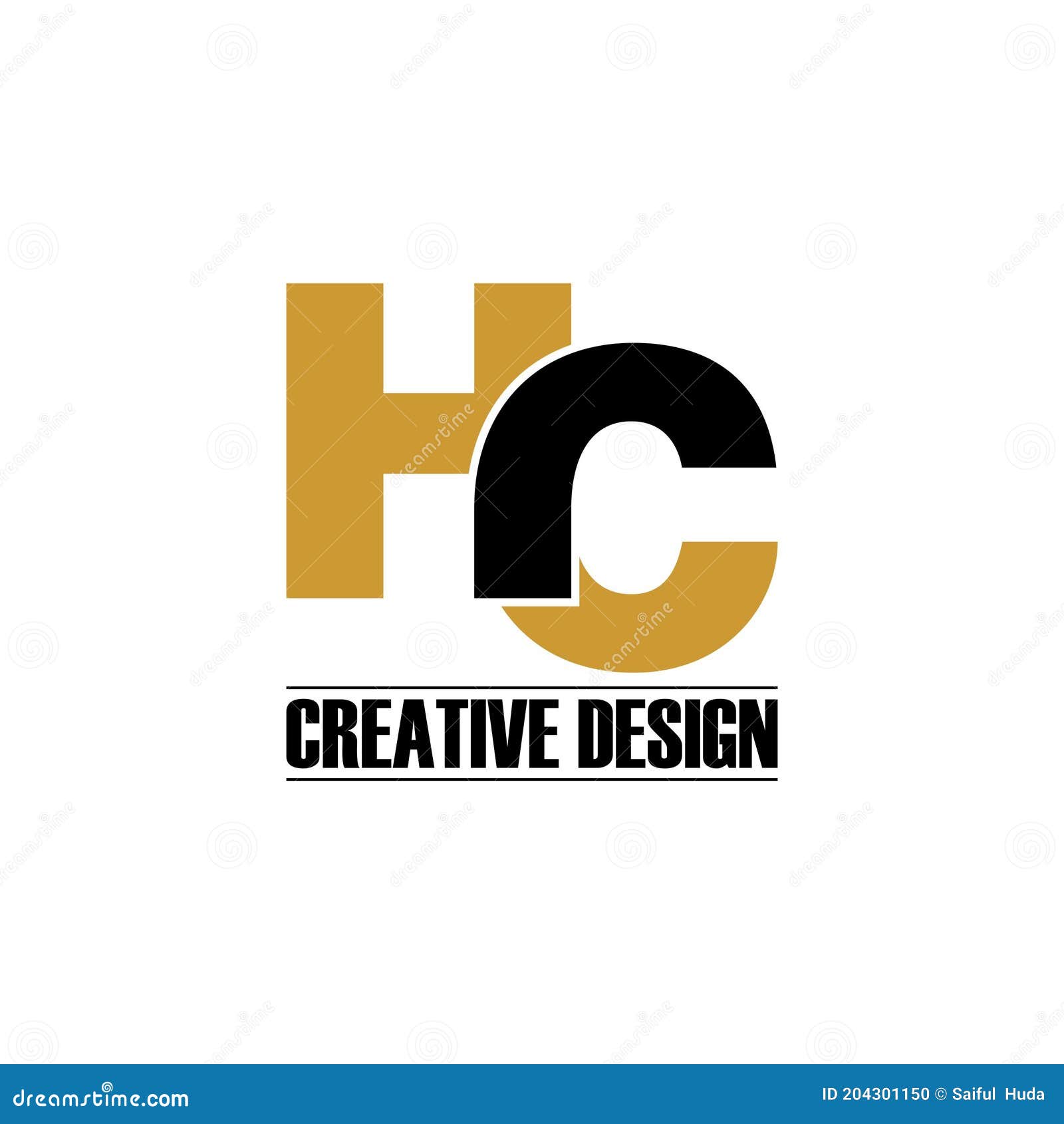 Letter HC Simple Monogram Logo Icon Design. Stock Vector - Illustration ...