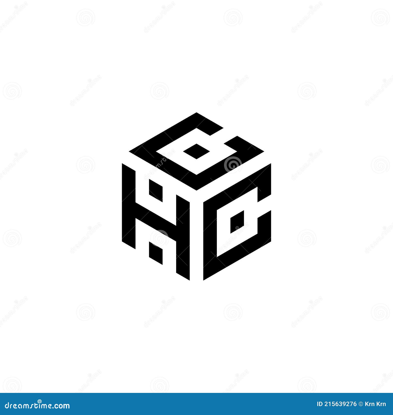Letter HCC Cube Logo Design Stock Illustration - Illustration of ...