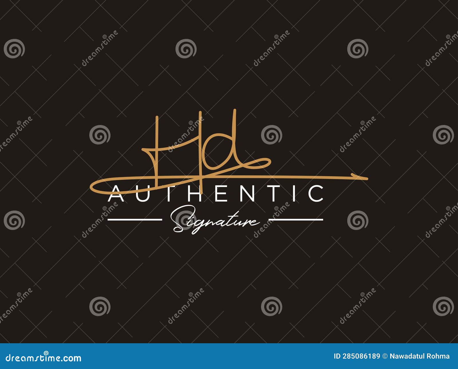 Letter HD Signature Logo Template Vector Stock Vector - Illustration of ...