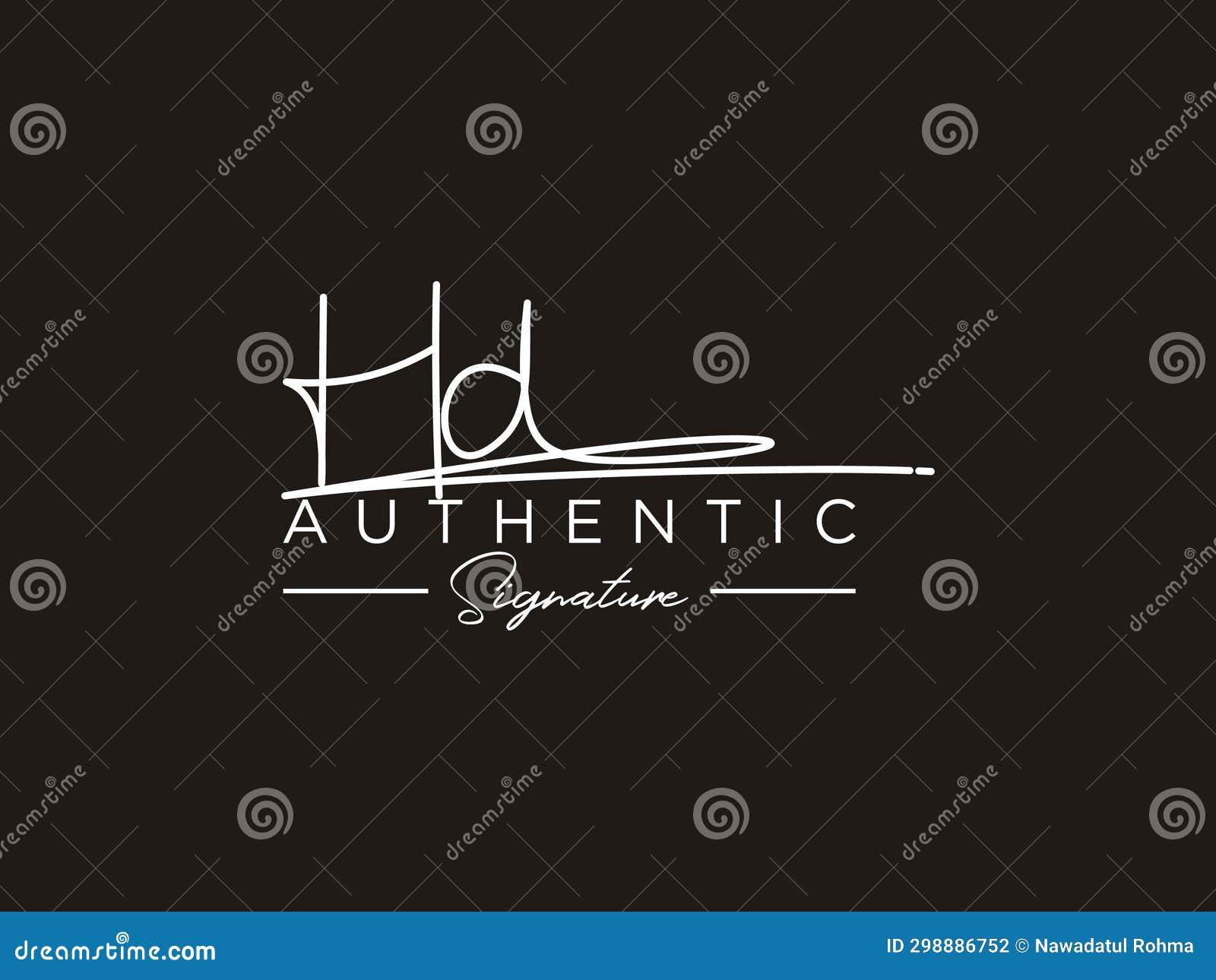 Letter HD Signature Logo Template Vector Stock Vector - Illustration of ...