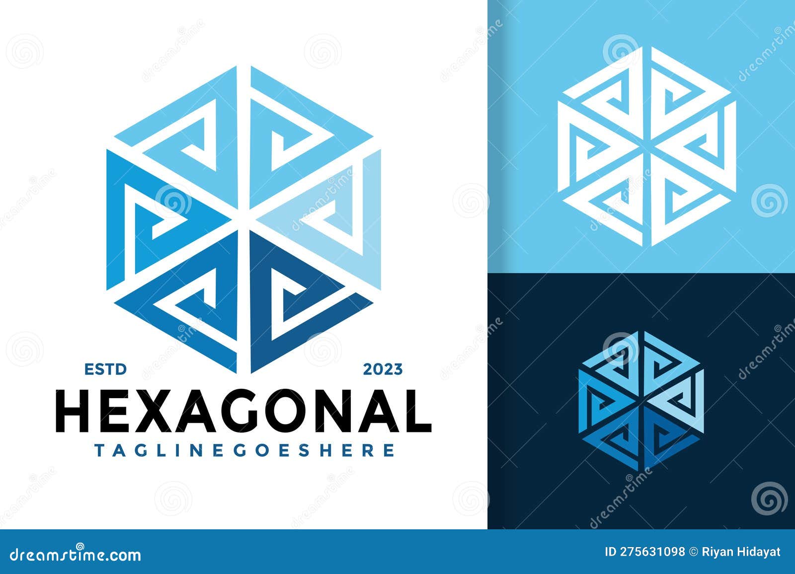 Letter a Hexagonal Logo Vector Icon Illustration Stock Vector ...
