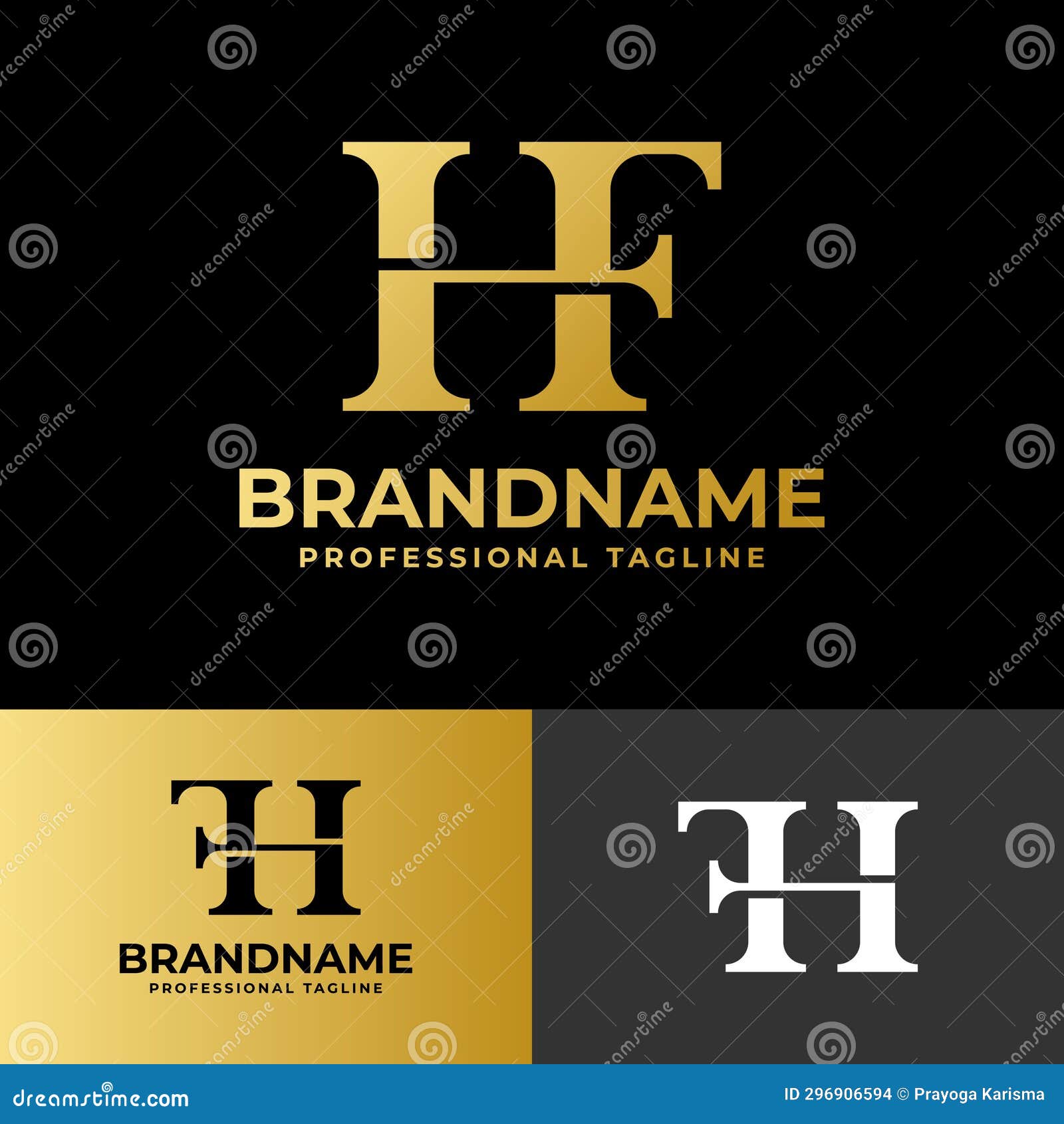 Letter HF or FH Monogram Logo, Suitable for Any Business with HF or FH ...