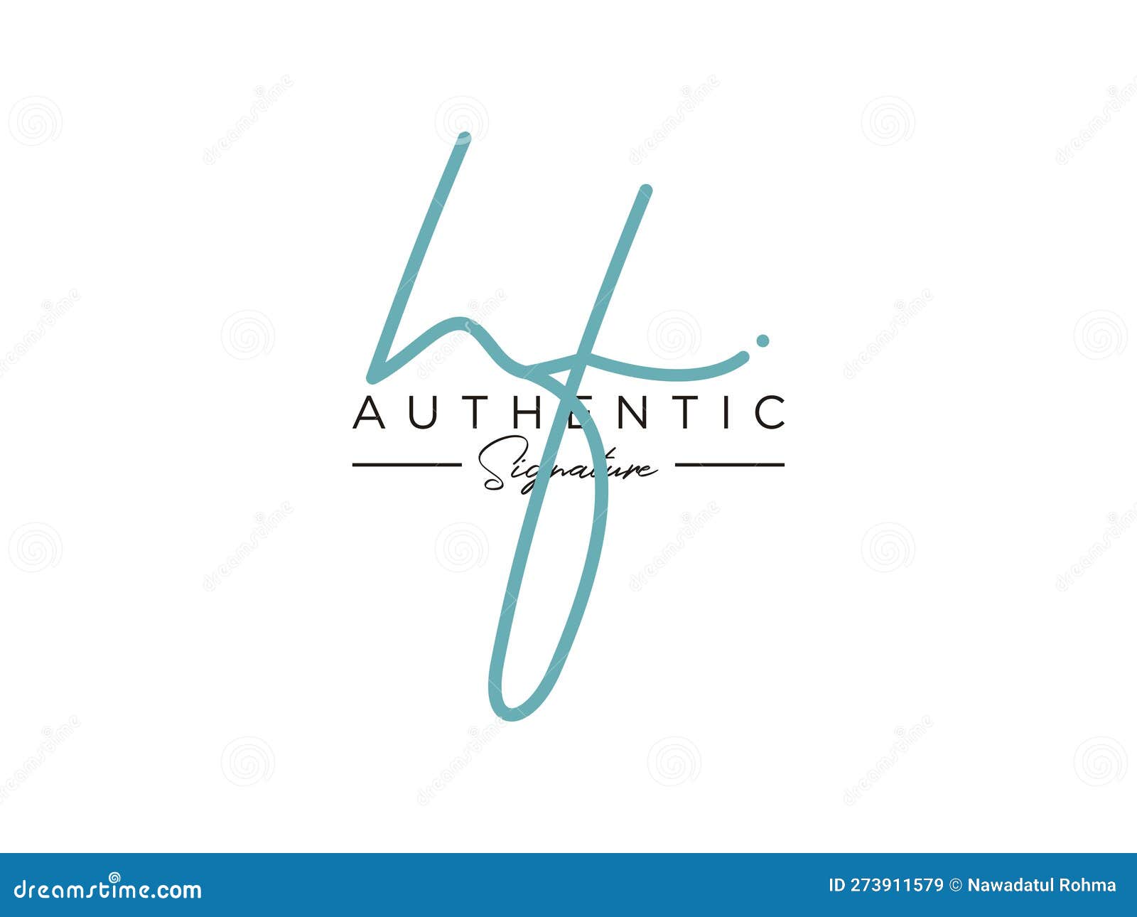 Letter HF Signature Logo Template Vector Stock Vector - Illustration of ...