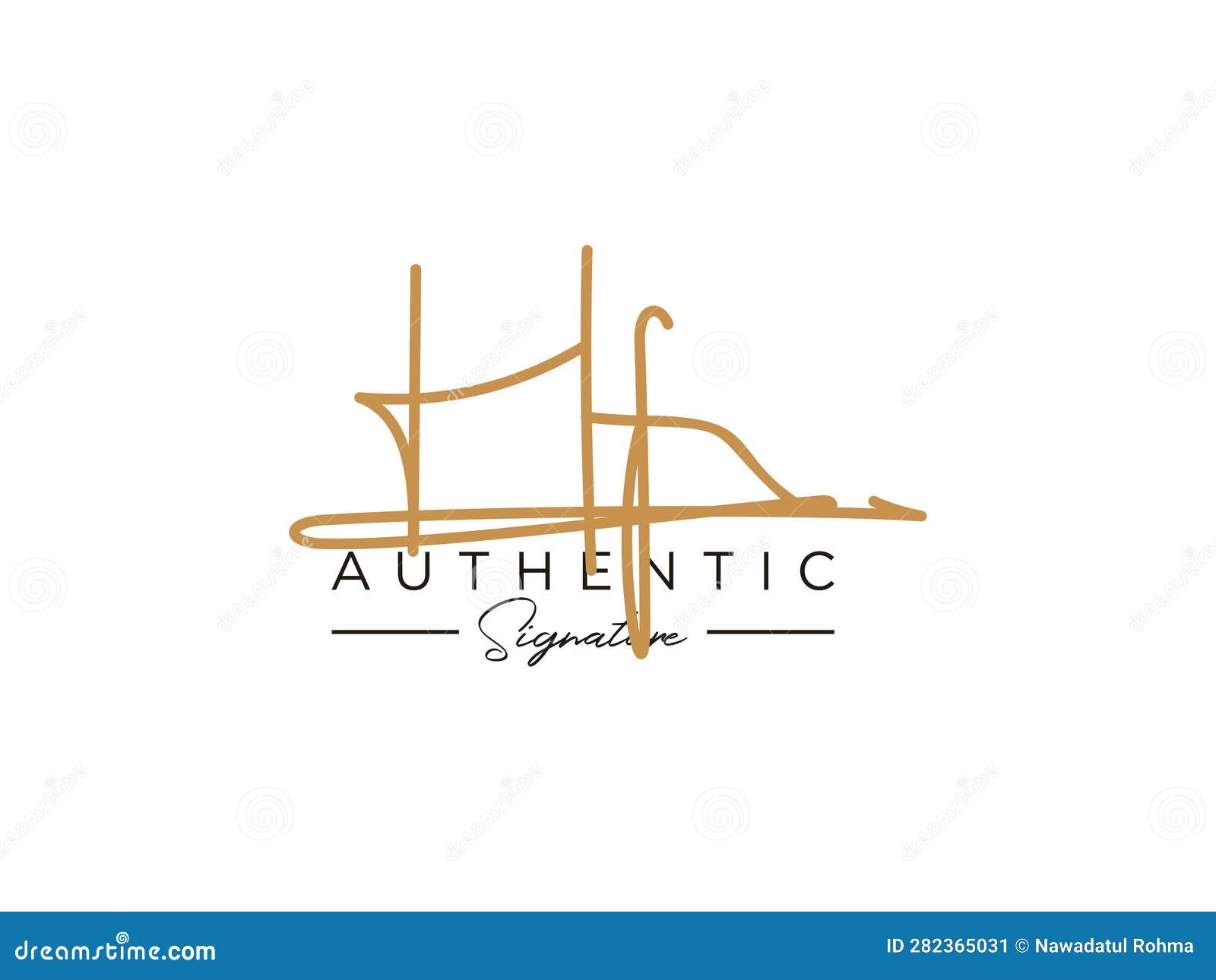 Letter HF Signature Logo Template Vector Stock Vector - Illustration of ...