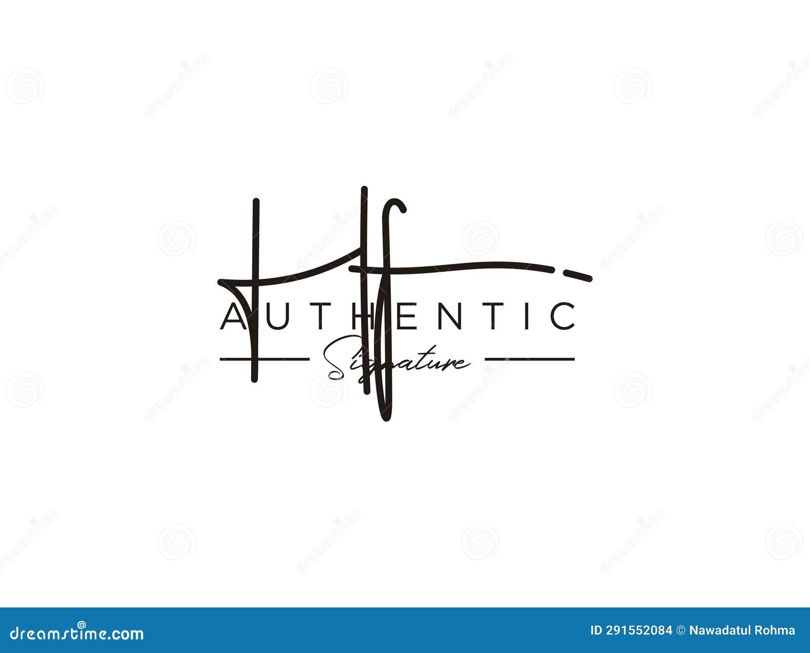 Letter HF Signature Logo Template Vector Stock Vector - Illustration of ...