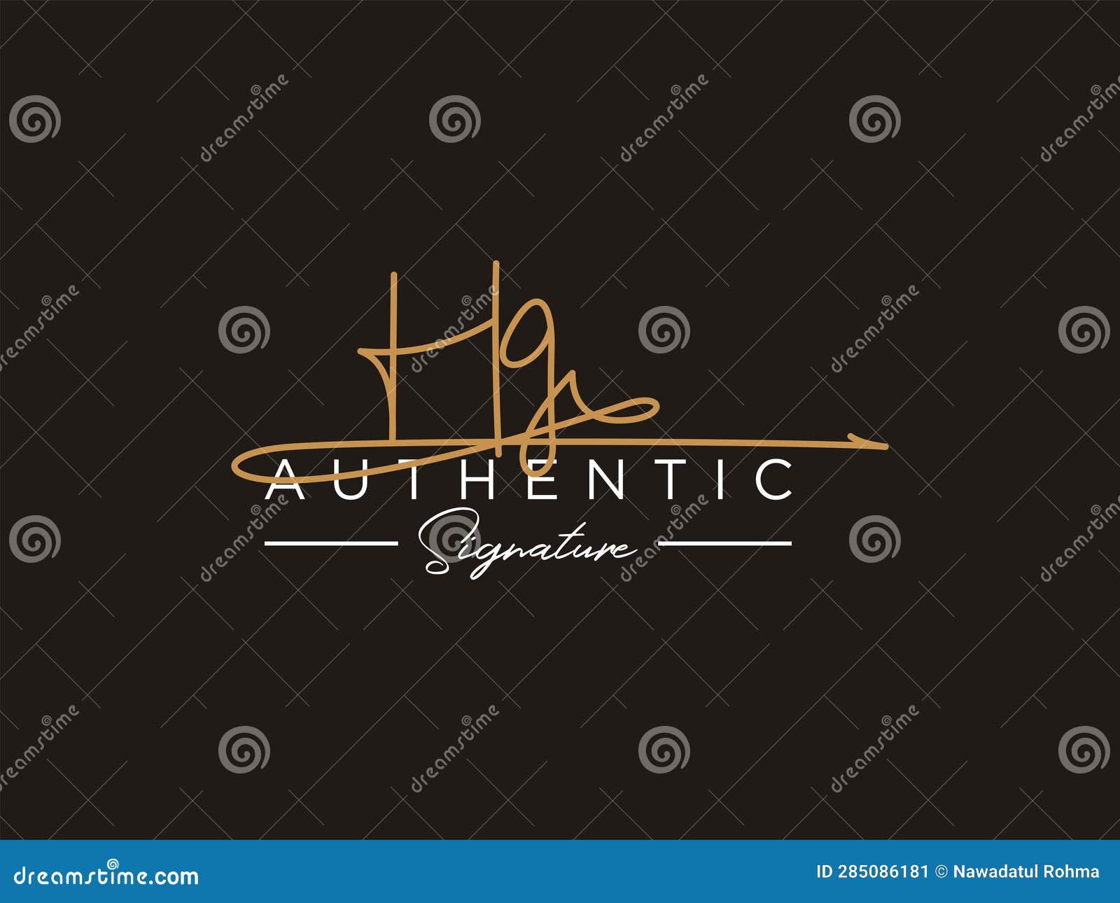 Letter HG Signature Logo Template Vector Stock Vector - Illustration of ...