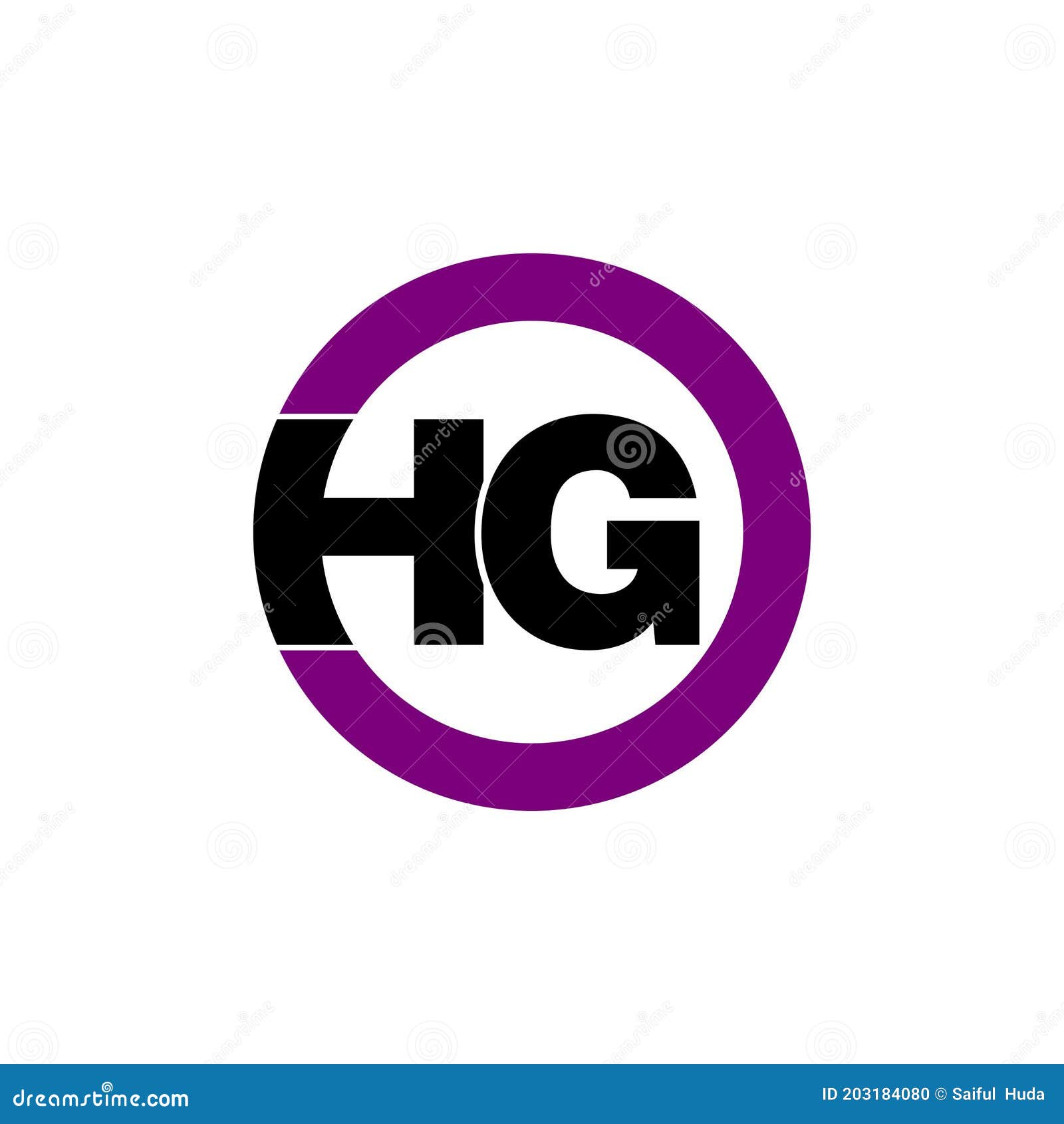 Letter HG Simple Monogram Logo Icon Design. Stock Vector - Illustration ...