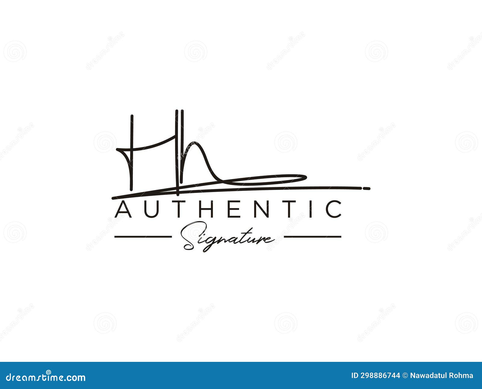 Letter HH Signature Logo Template Vector Stock Vector - Illustration of ...