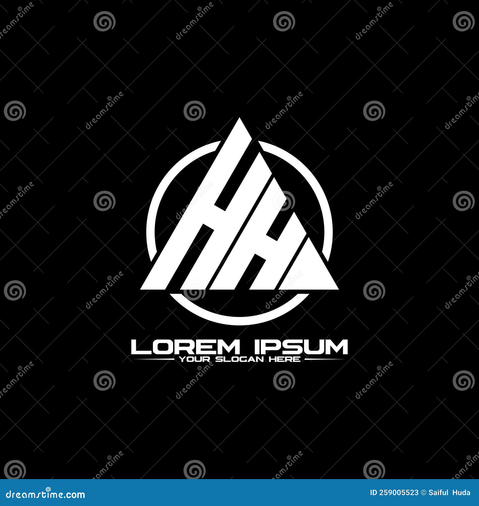 Letter HH Simple Monogram Logo Icon Design. Stock Vector - Illustration ...
