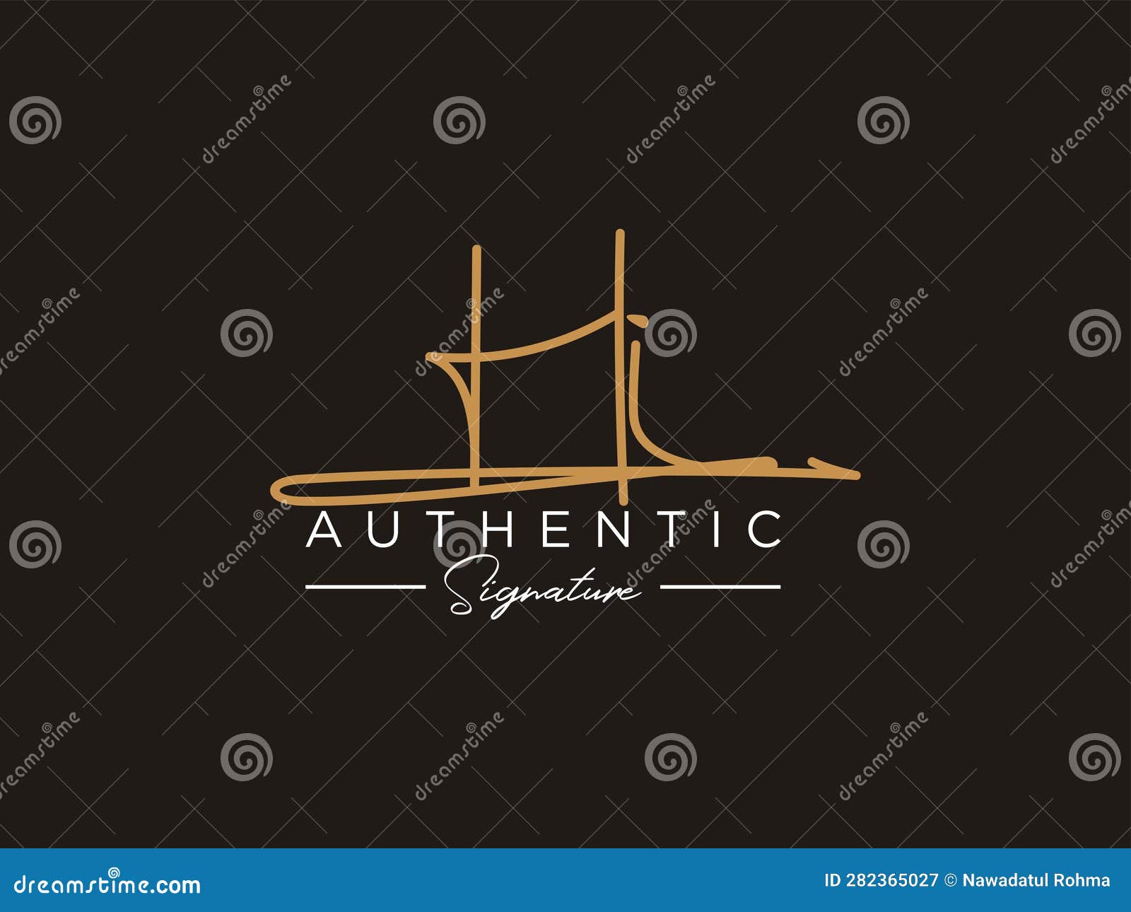 Letter HI Signature Logo Template Vector Stock Vector - Illustration of ...