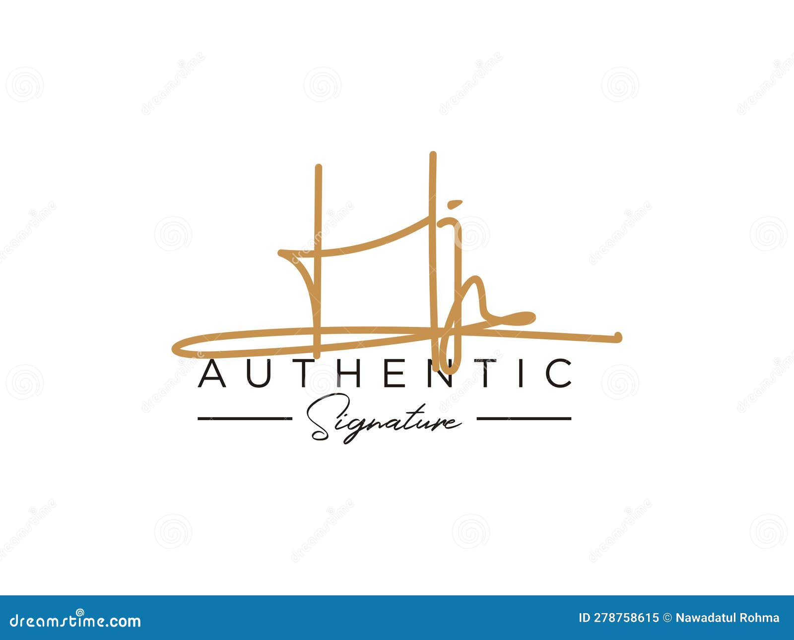 Letter HJ Signature Logo Template Vector Stock Vector - Illustration of ...